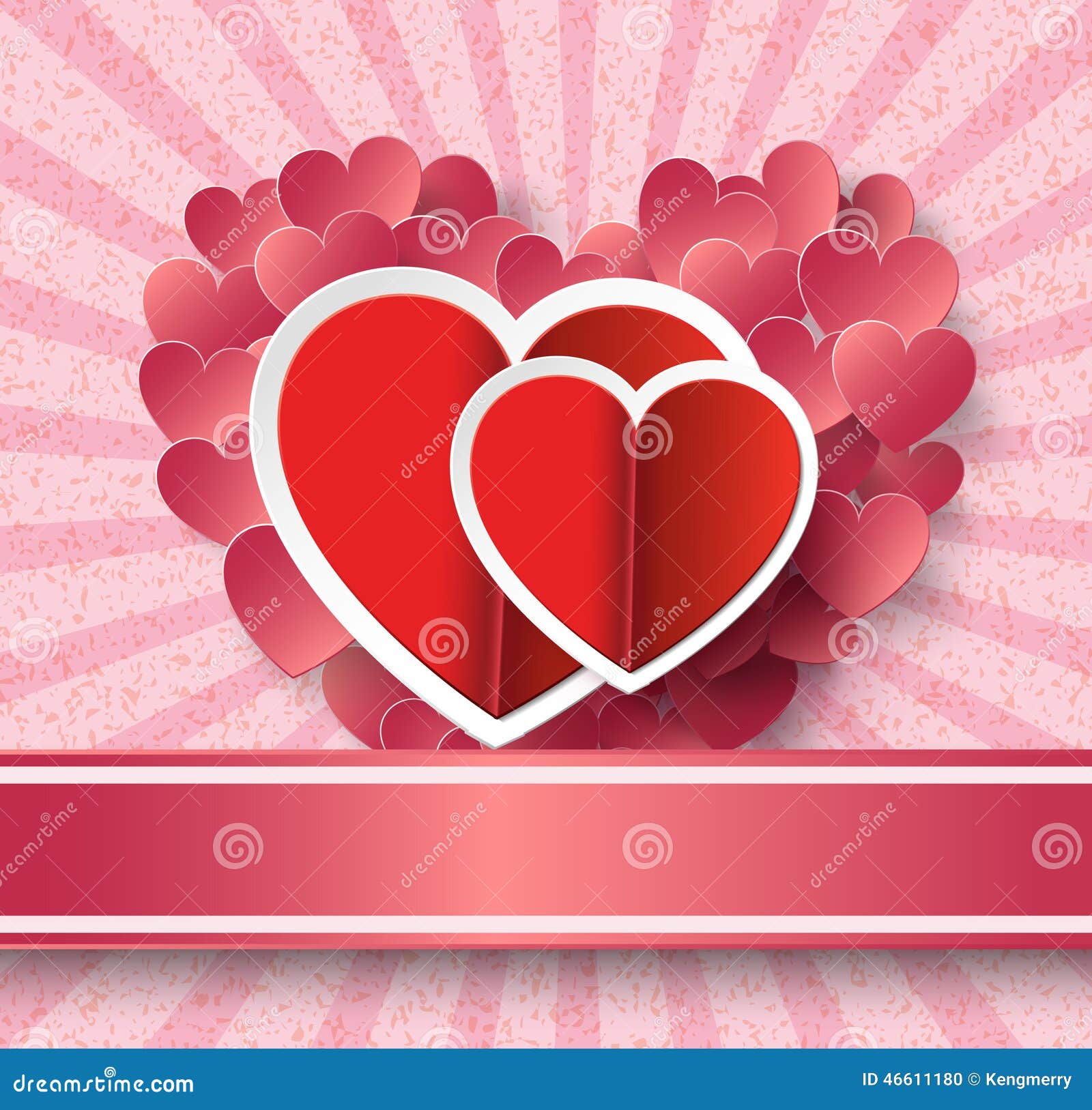 Heart Paper Sticker stock vector. Illustration of romantic - 46611180