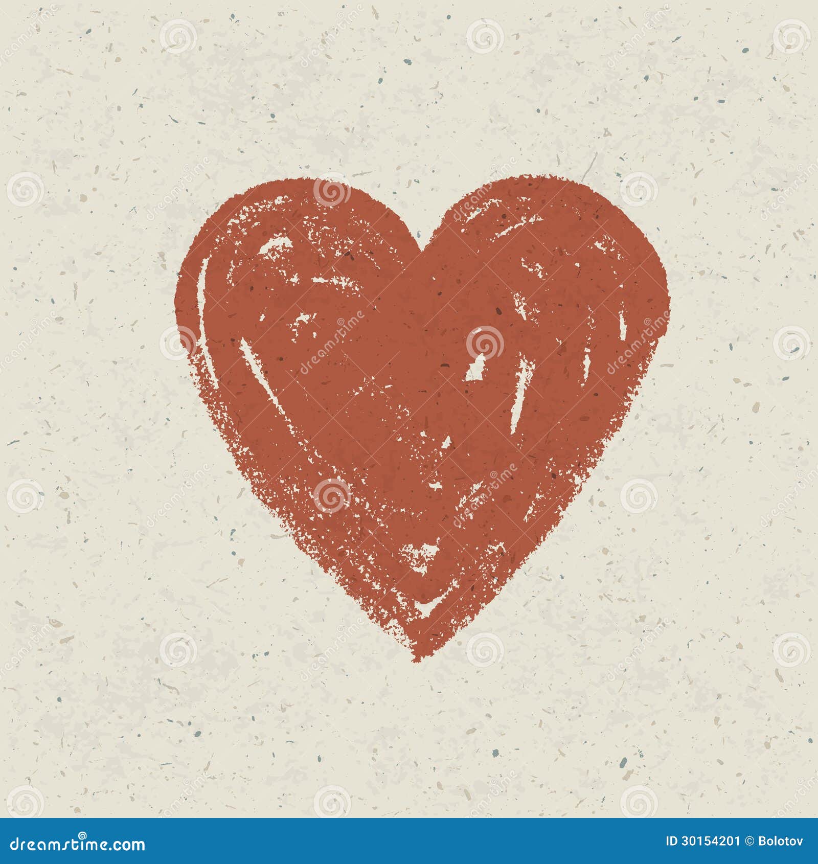 Heart on paper texture. stock vector. Illustration of rough - 30154201
