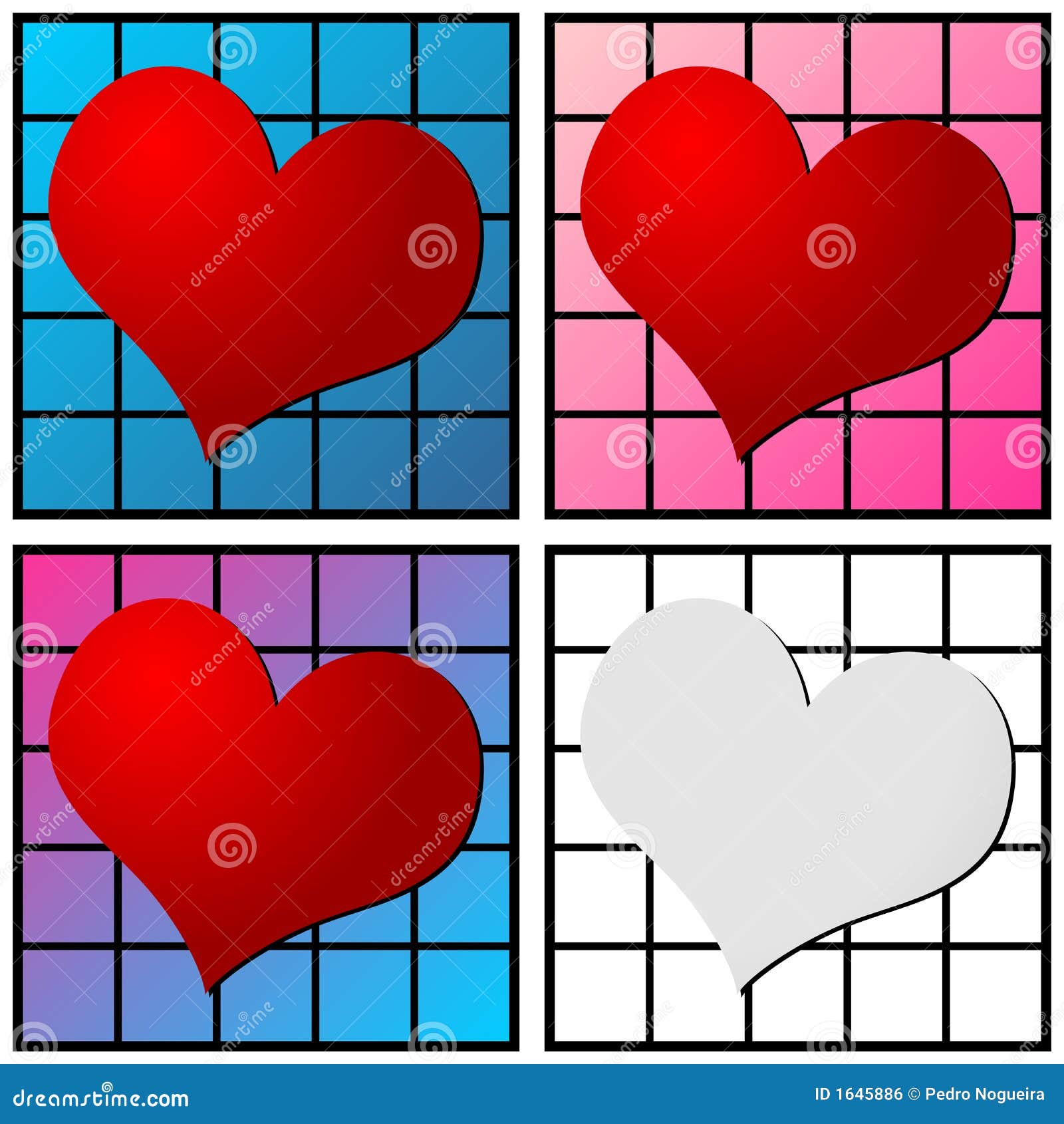 Heart pattern stock vector. Illustration of item, curves - 1645886