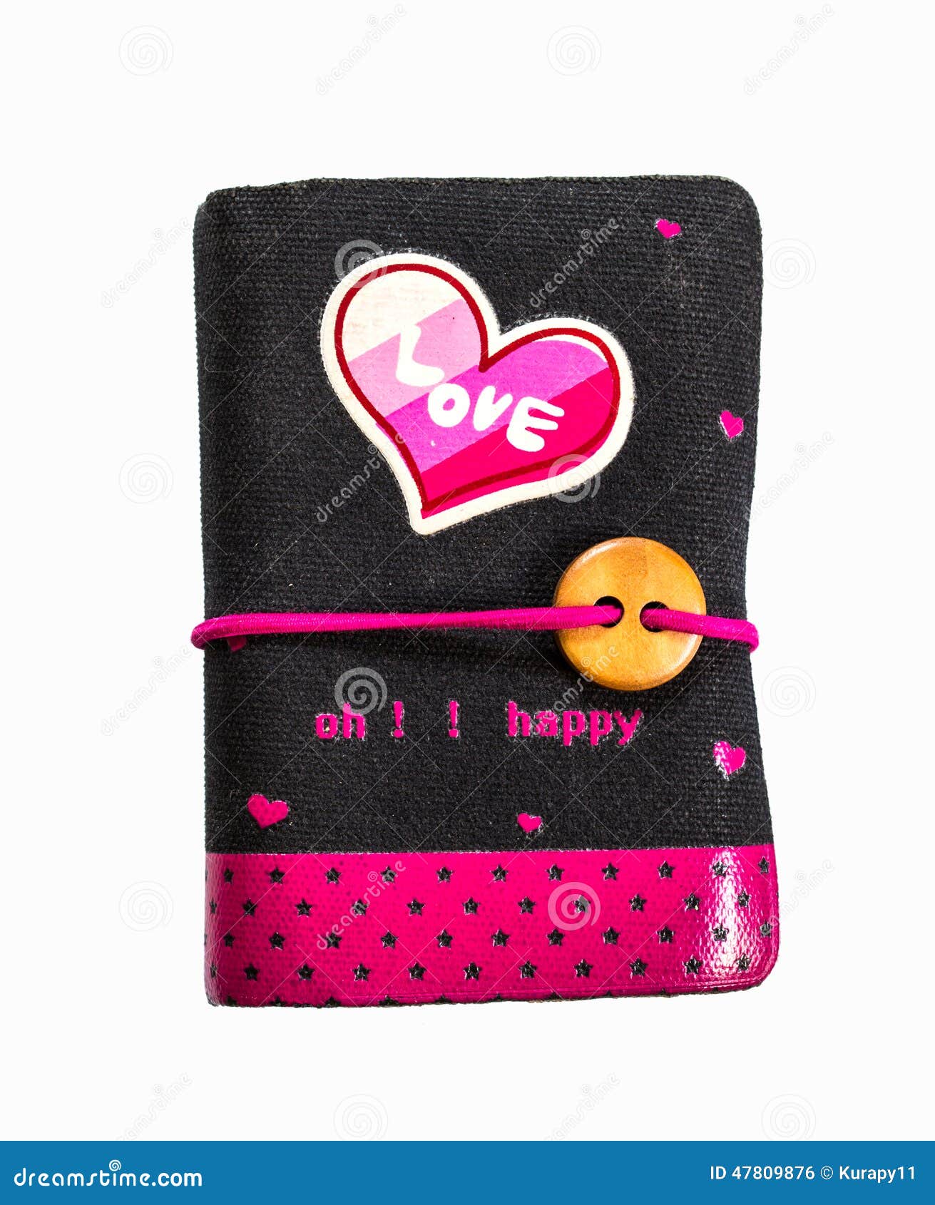 Heart Pattern Black Notebook Stock Photo - Image of paper, memo: 47809876