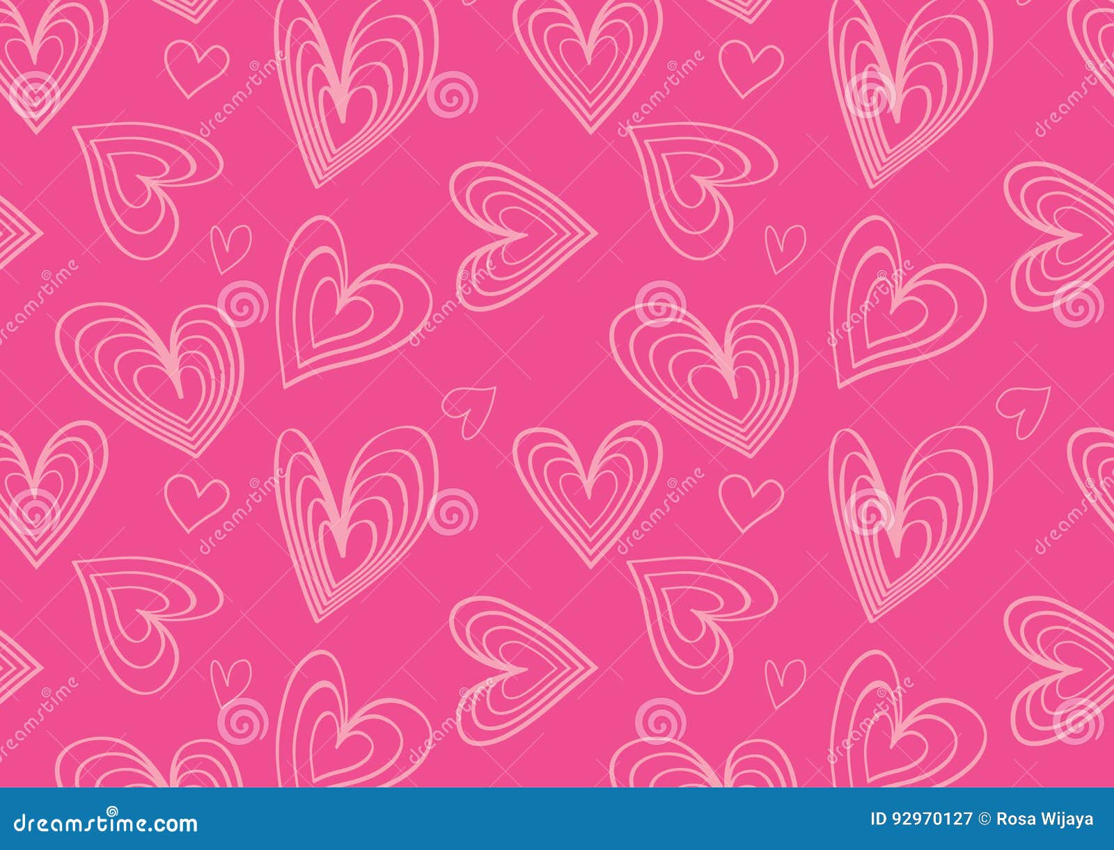 Heart pattern in cute pink stock vector. Illustration of heart - 92970127