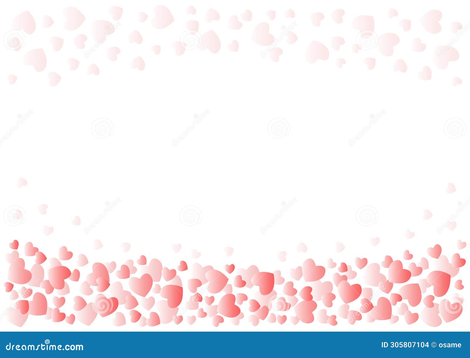 Heart Pattern Frame Illustration. Vector Illustration. the Blank Space ...