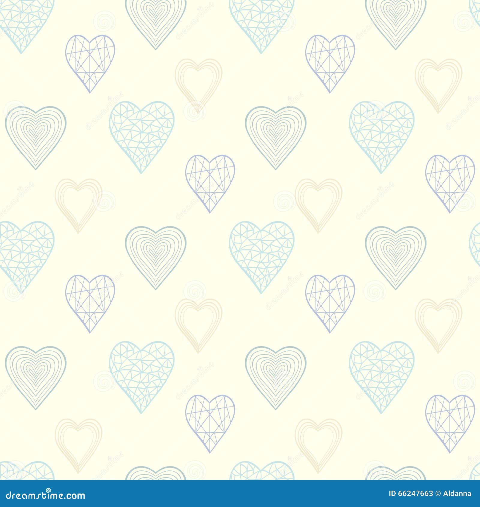 Heart Pattern in Pastel Colors Stock Vector - Illustration of print ...