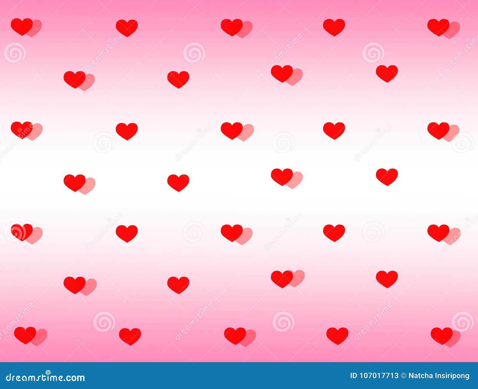 Heart Pattern and Pink Gradient Background Stock Illustration ...