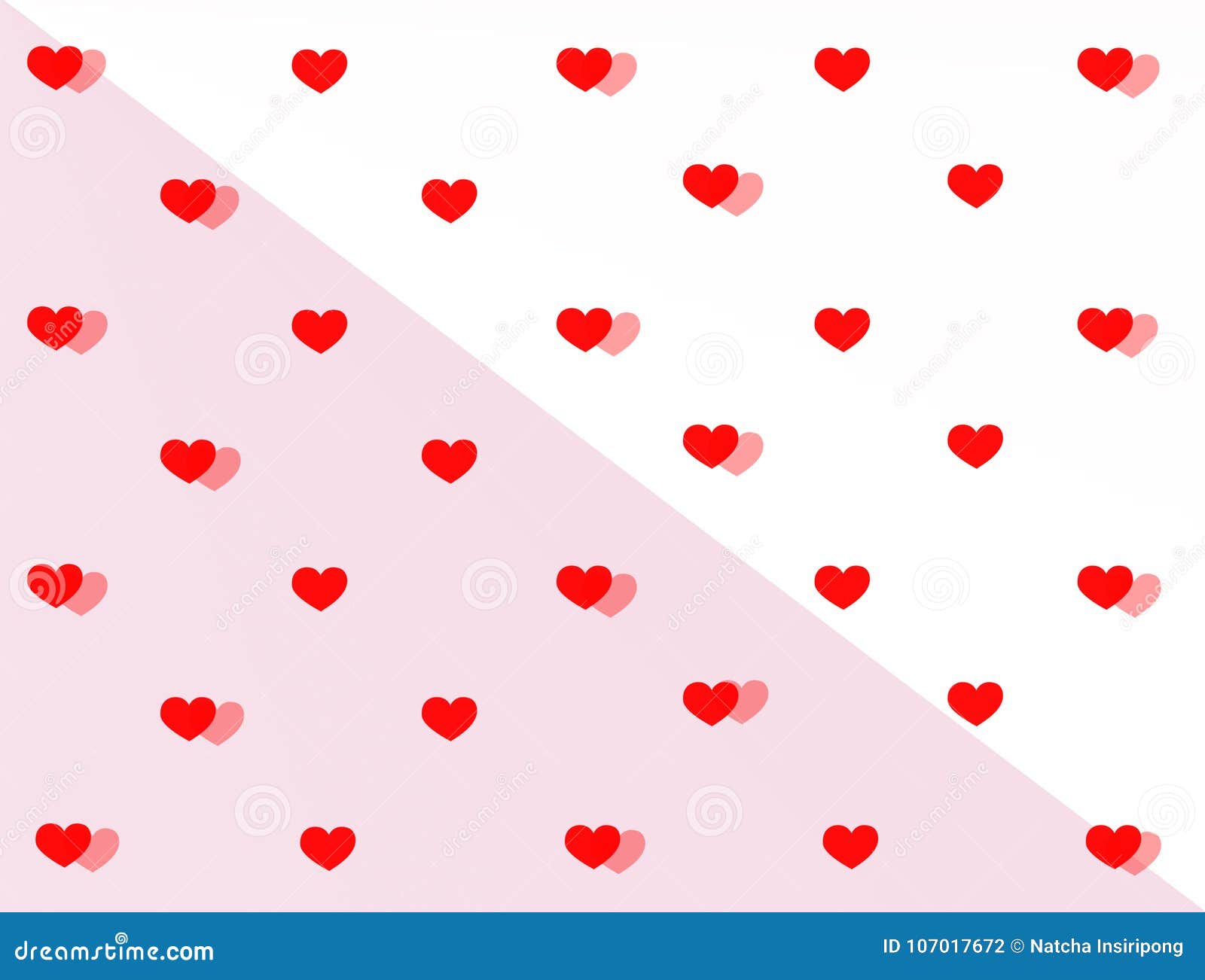 Heart Pattern and Pink Gradient Background Stock Illustration ...