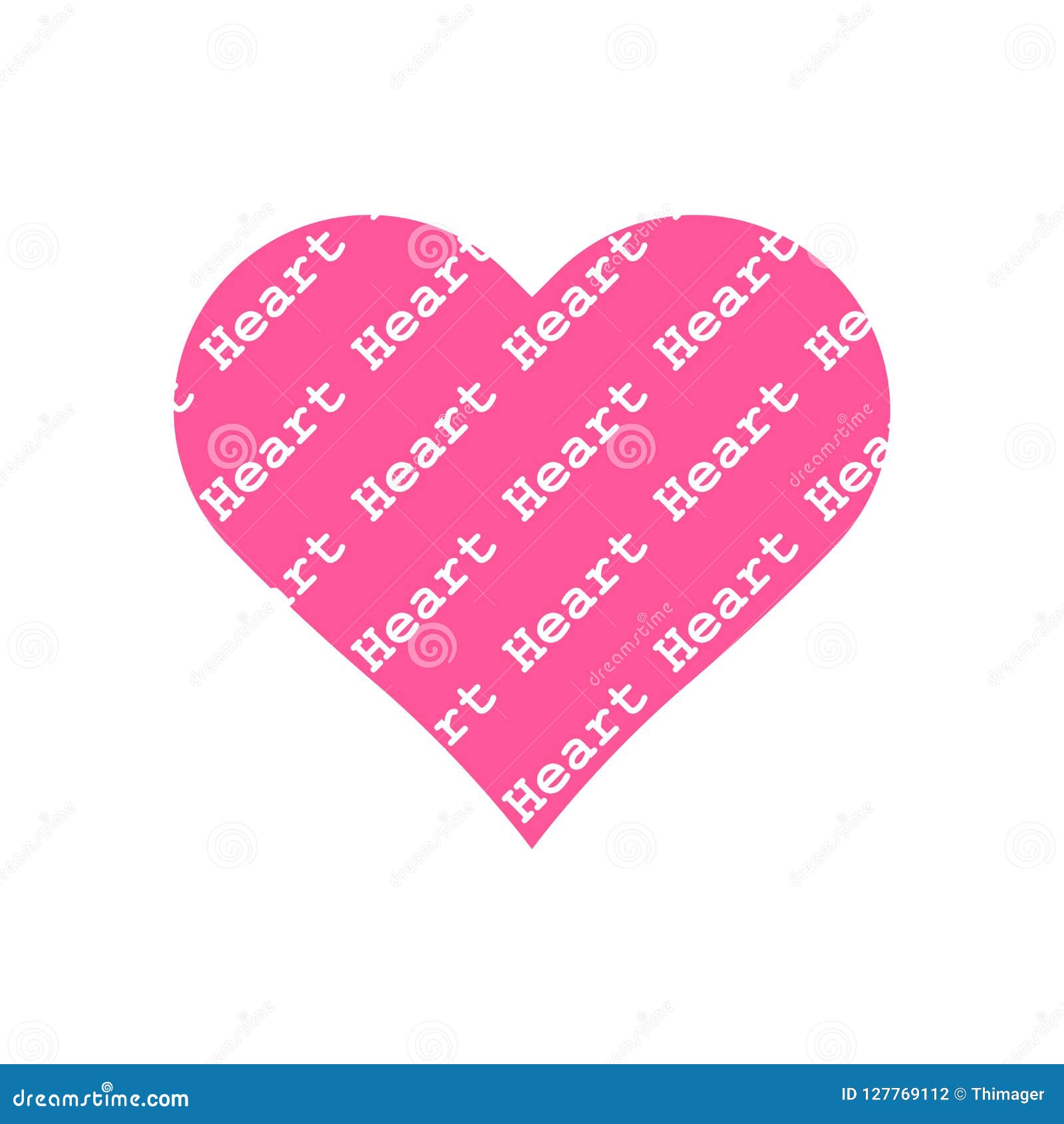 Heart Pattern in Pink Heart Sign. Stock Illustration - Illustration of ...