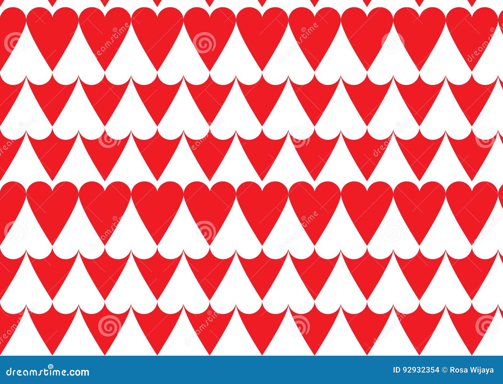 Heart pattern in red stock vector. Illustration of packaging - 92932354