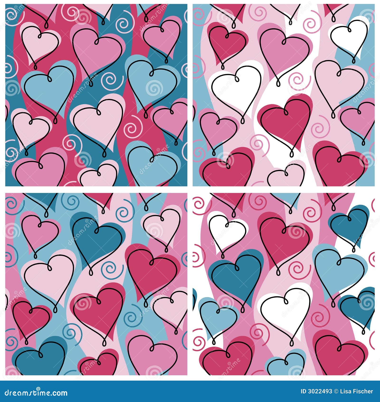 Heart Pattern_Valentine stock vector. Illustration of gift - 3022493