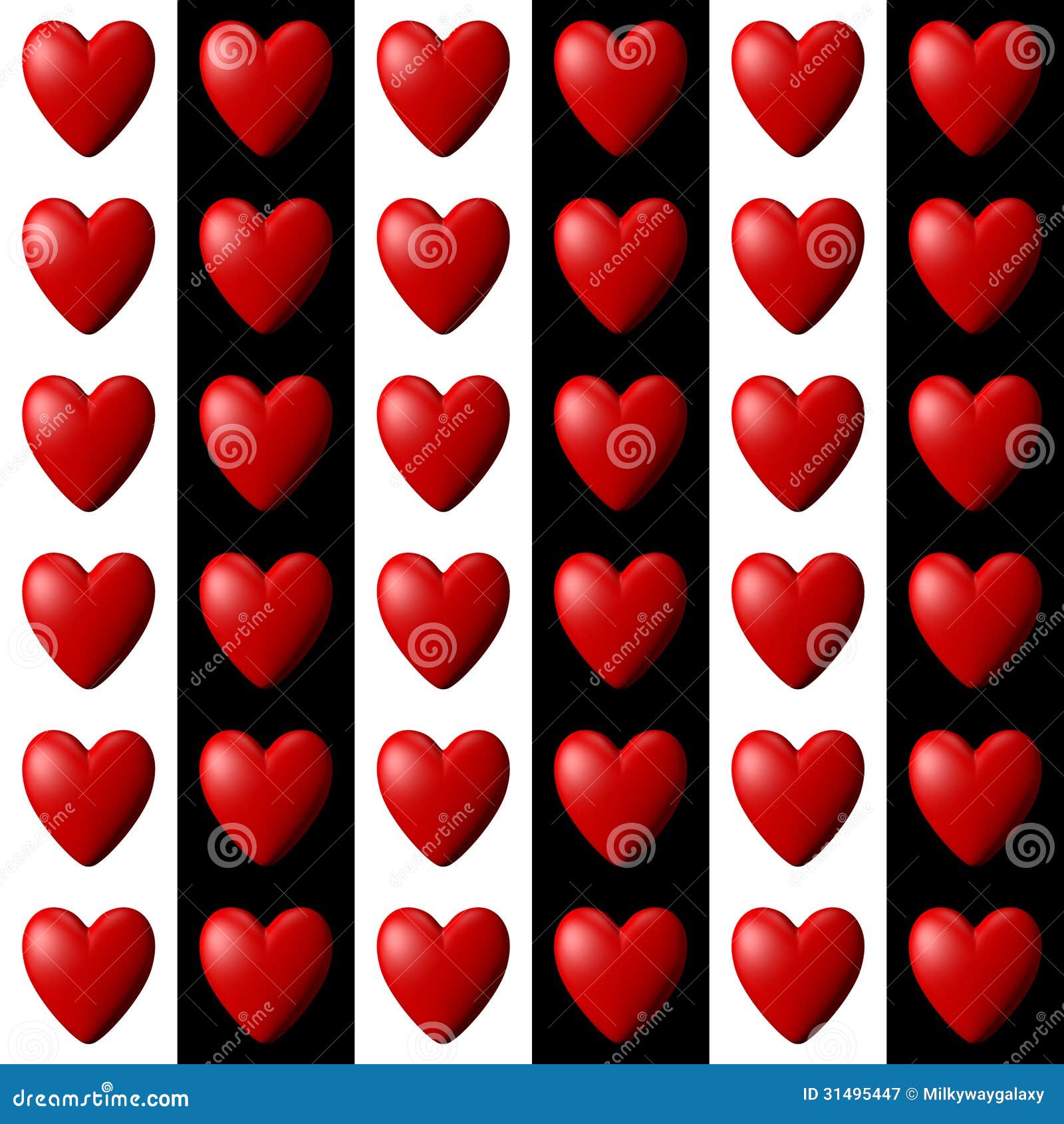 Heart Pattern with Vertical Stripes Stock Illustration - Illustration ...