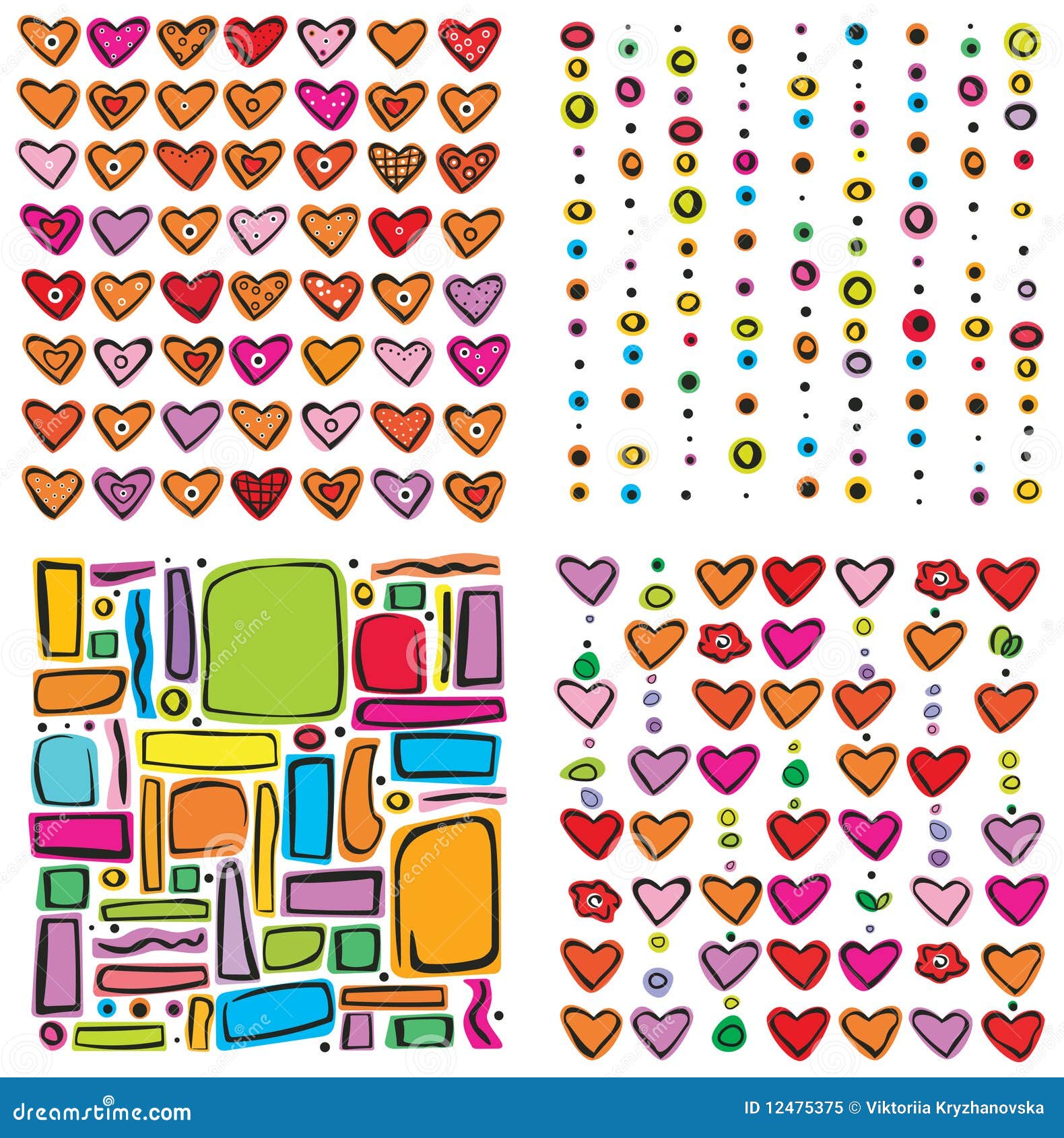 Heart Patterns for Your Design Stock Vector - Illustration of template ...