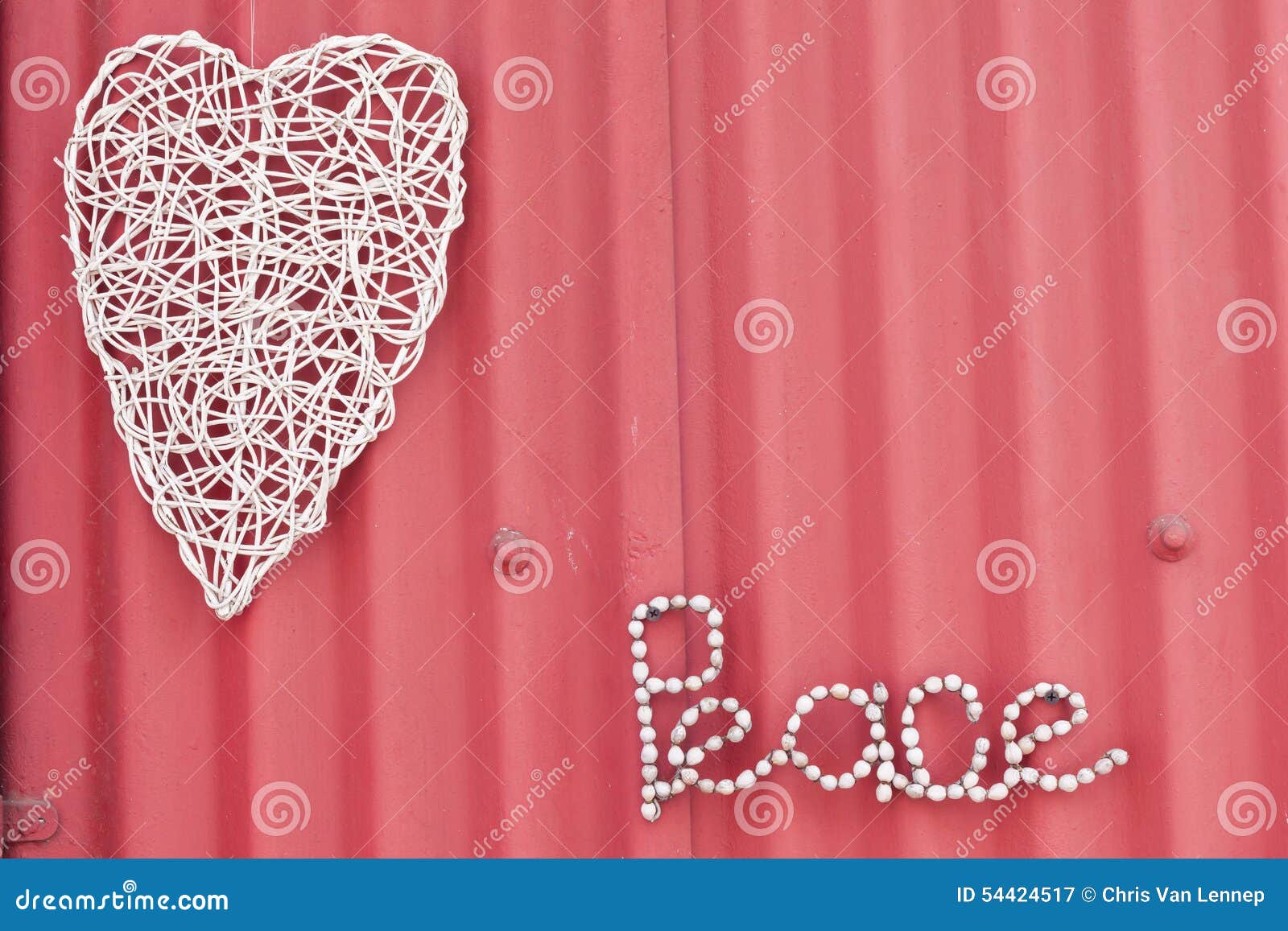 Heart Peace Signage Metal Objects Decor Stock Image - Image of ...