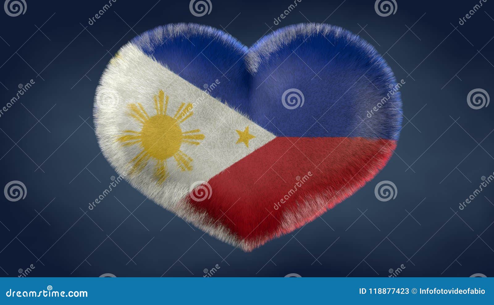 Heart of the Philippines Flag. Stock Illustration - Illustration of ...