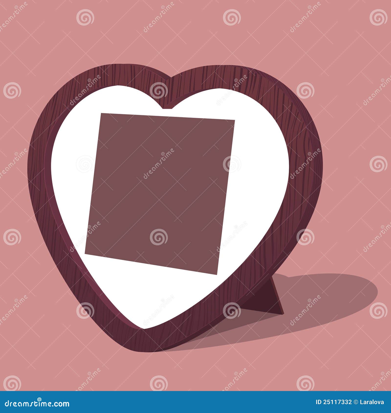 Heart photo frame stock vector. Illustration of february - 25117332
