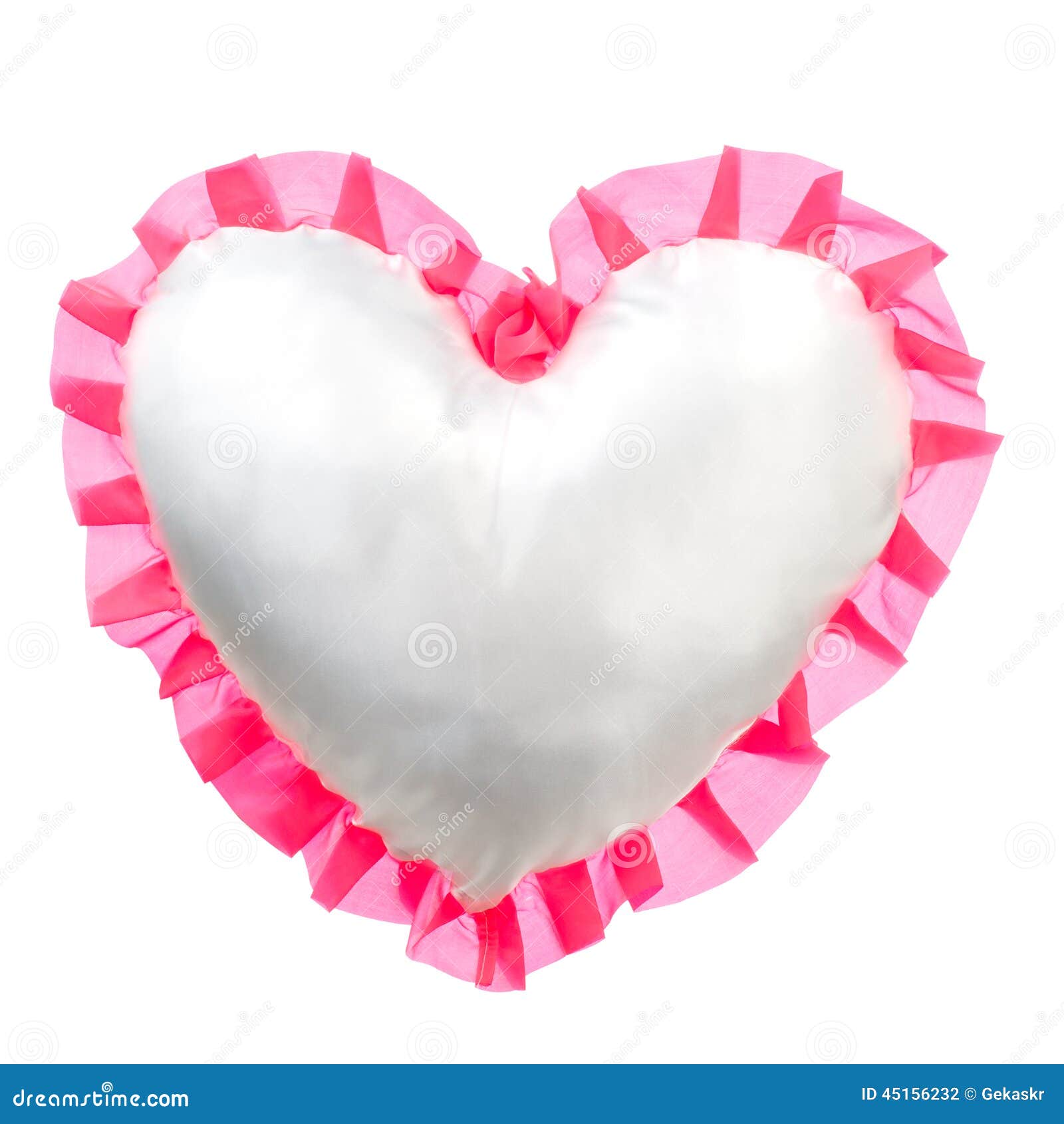 Heart pillow stock photo. Image of ruffles, space, satin - 45156232