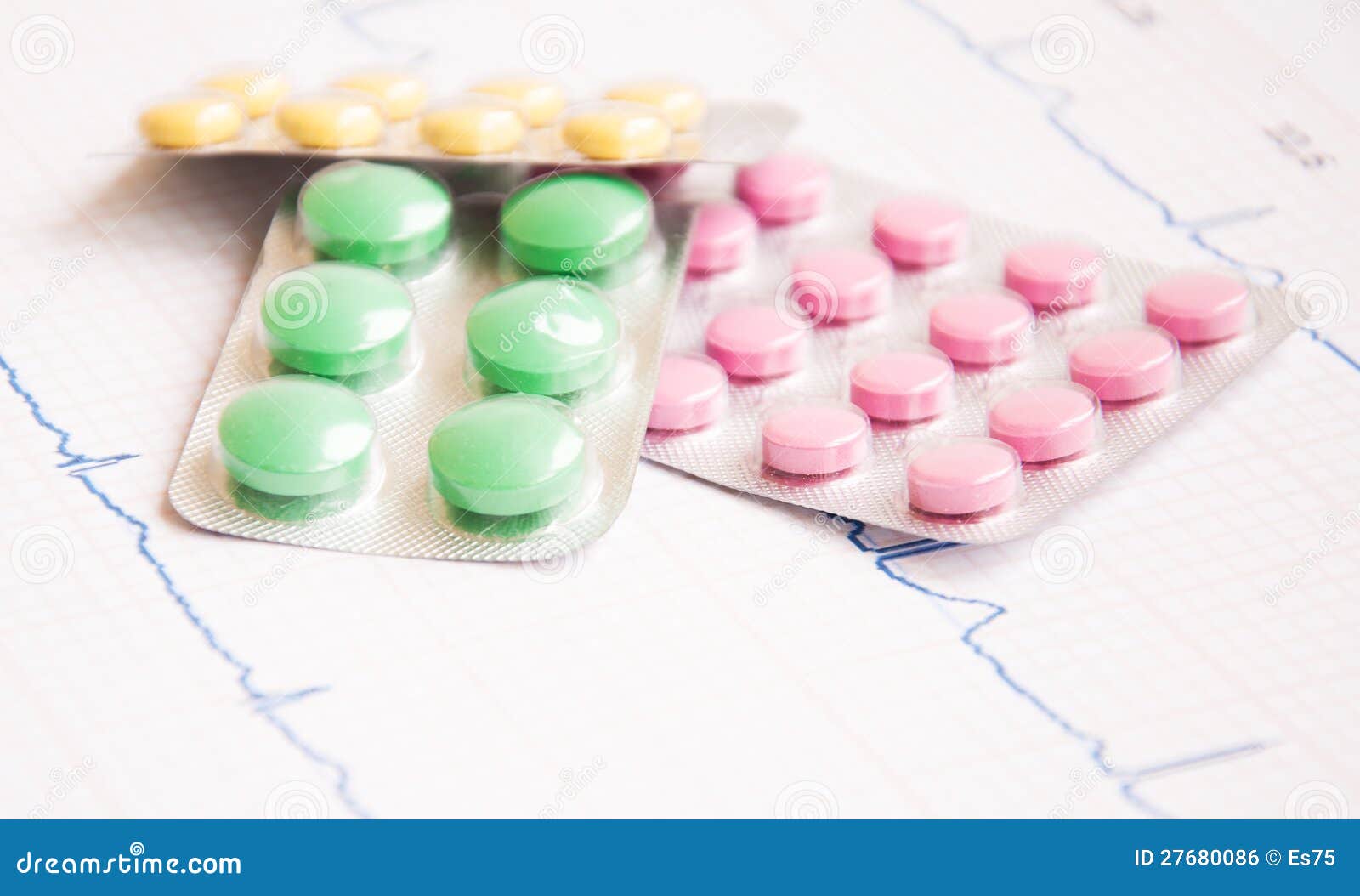 Heart pills stock photo. Image of pulse, printout, healthcare - 27680086