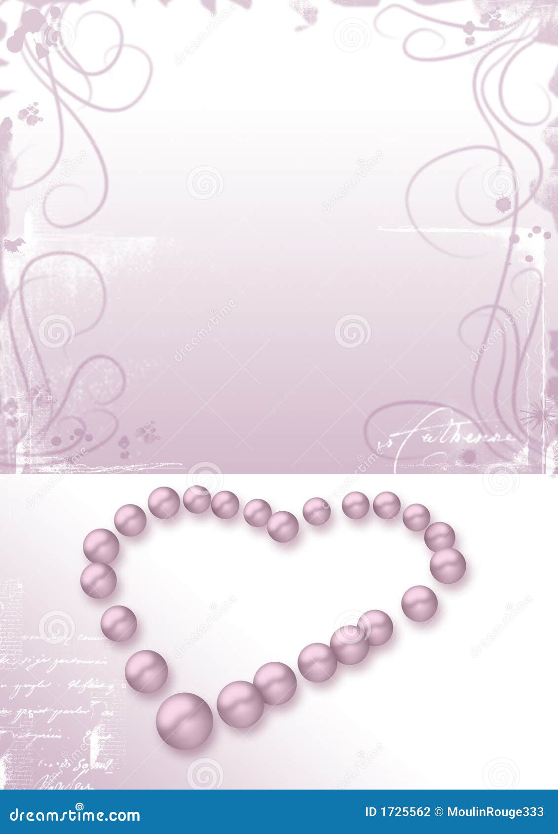 Heart Pink Pearls, Love Letter Stock Illustration - Illustration of ...