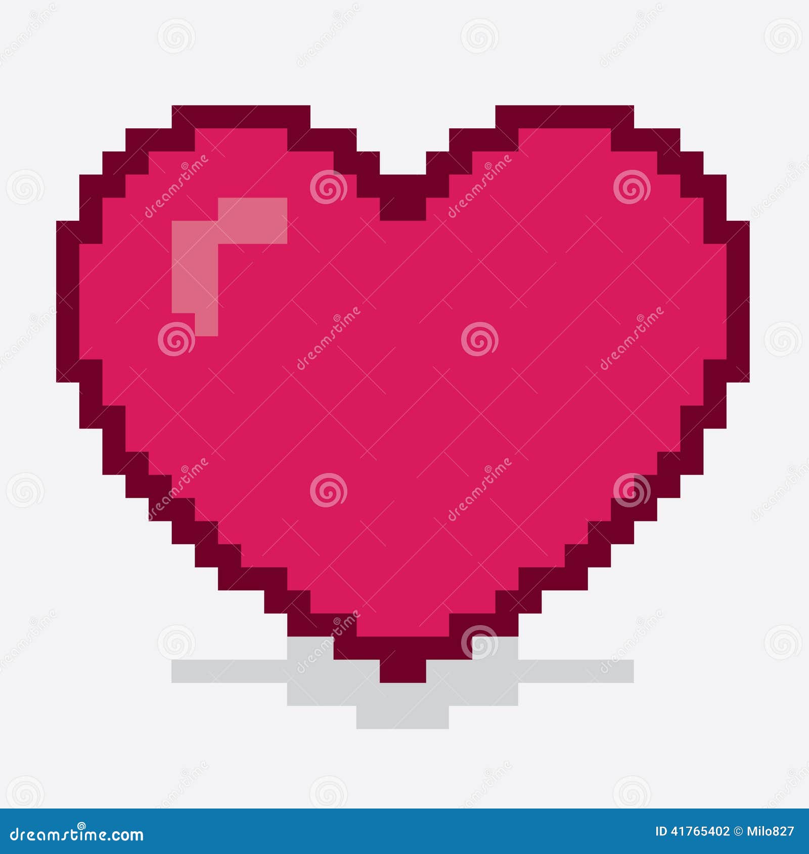 Heart Pixel stock vector. Illustration of pixelsn, digital - 41765402