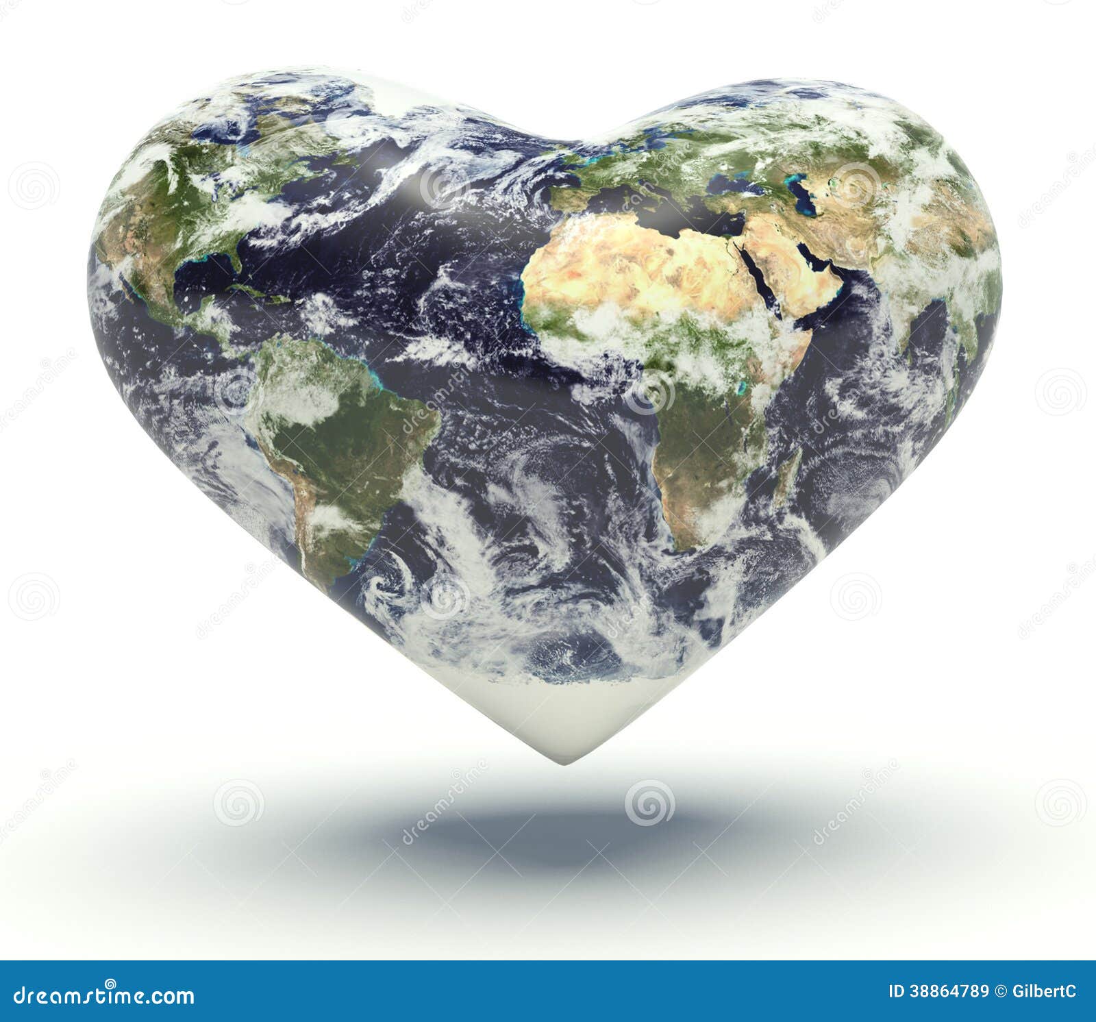 Heart Planet Earth stock illustration. Illustration of protect - 38864789