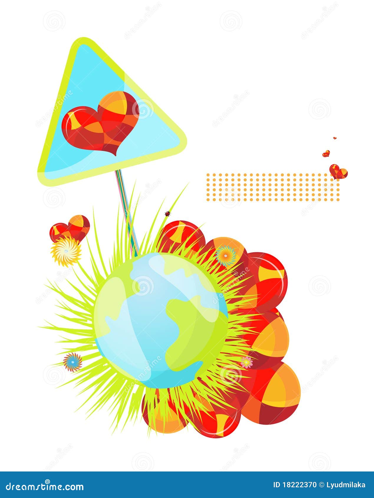 Heart of planet sign stock vector. Illustration of jewelry - 18222370