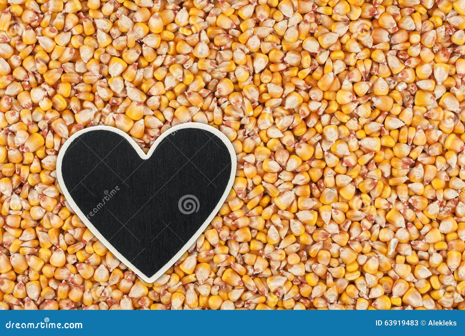 Heart Pointer, the Price Tag Lies on Grains Corn Stock Image - Image of ...