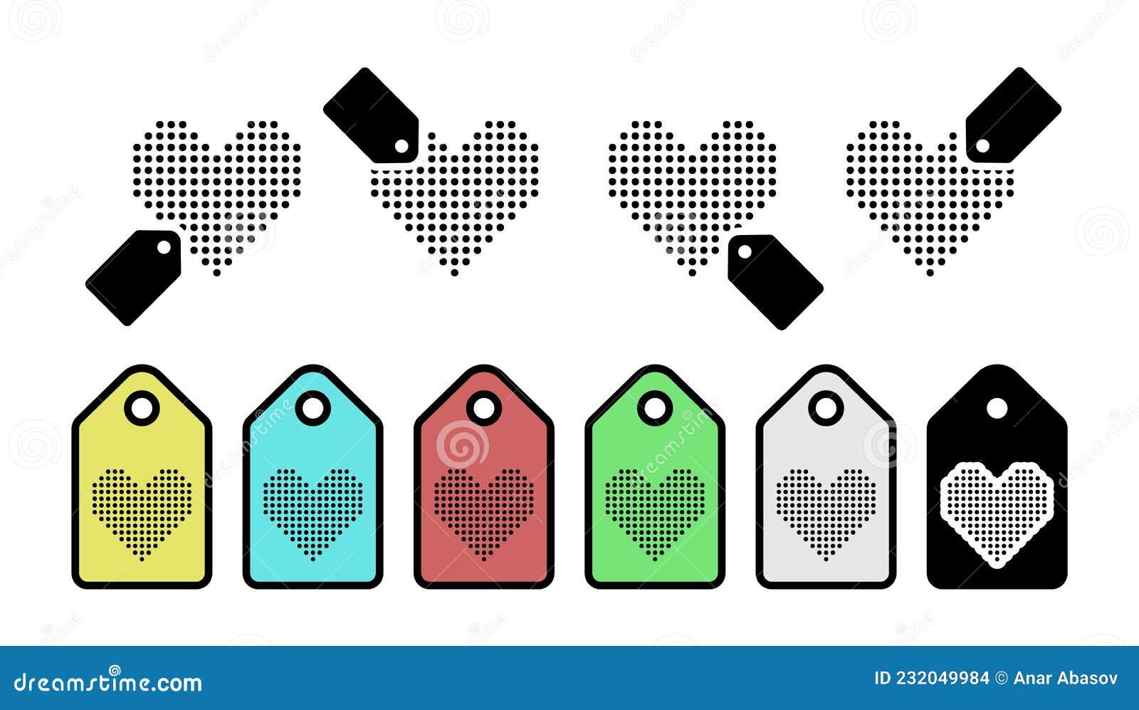 Heart Points Vector Icon in Tag Set Illustration for Ui and Ux, Website ...