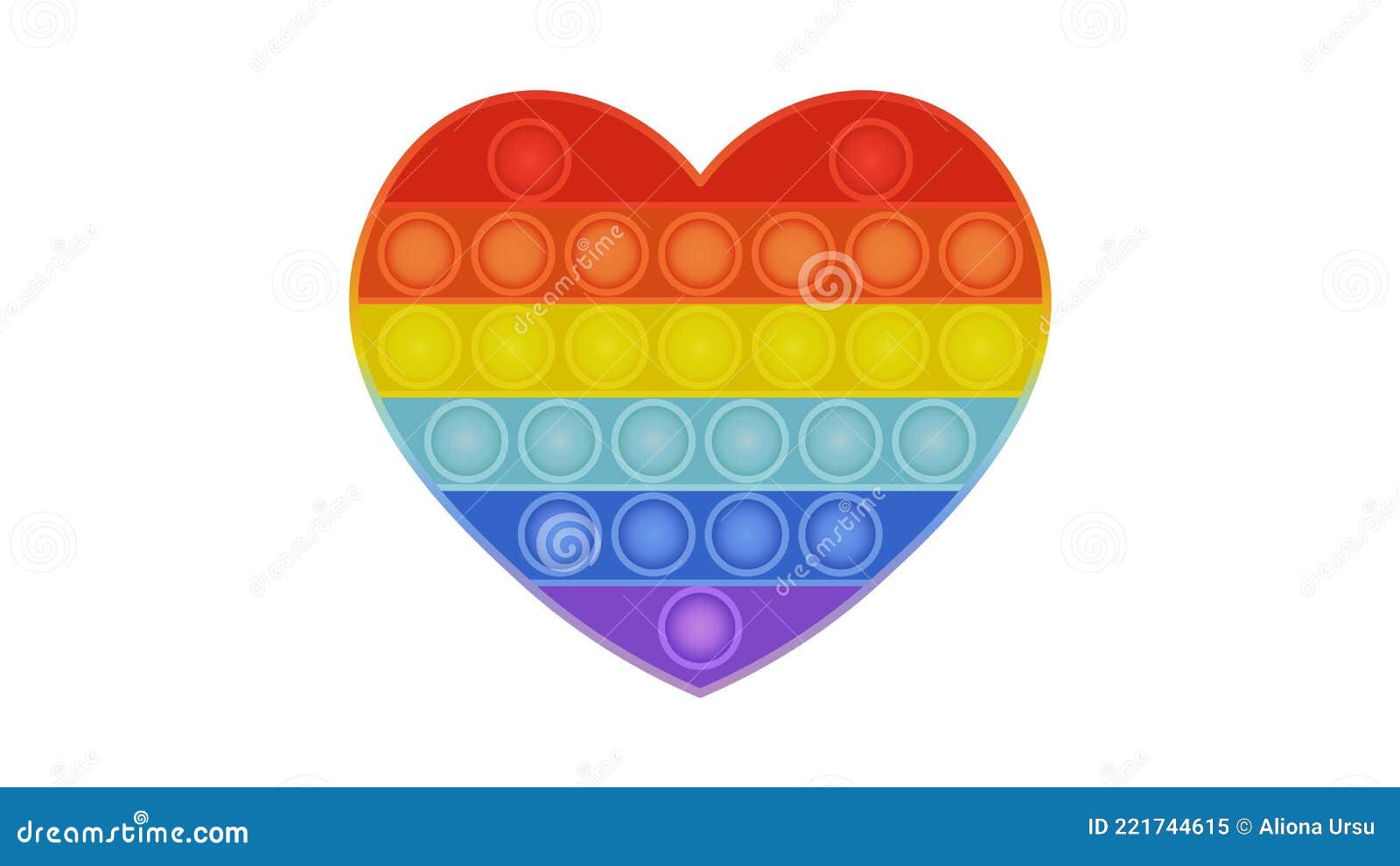 Heart pop it vector stock vector. Illustration of blue - 221744615