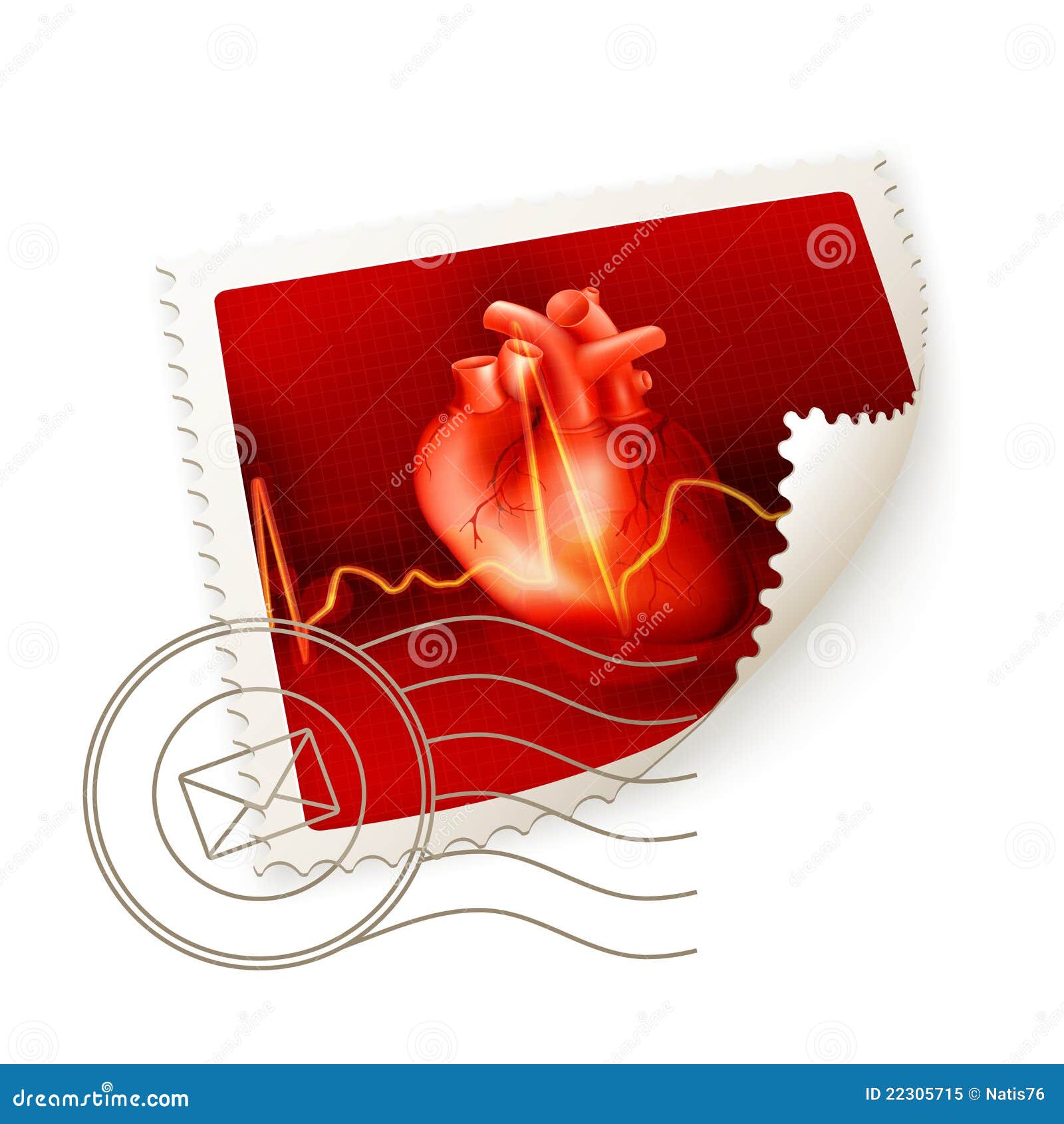 Heart, Postage Stamp Royalty Free Stock Photo - Image: 22305715