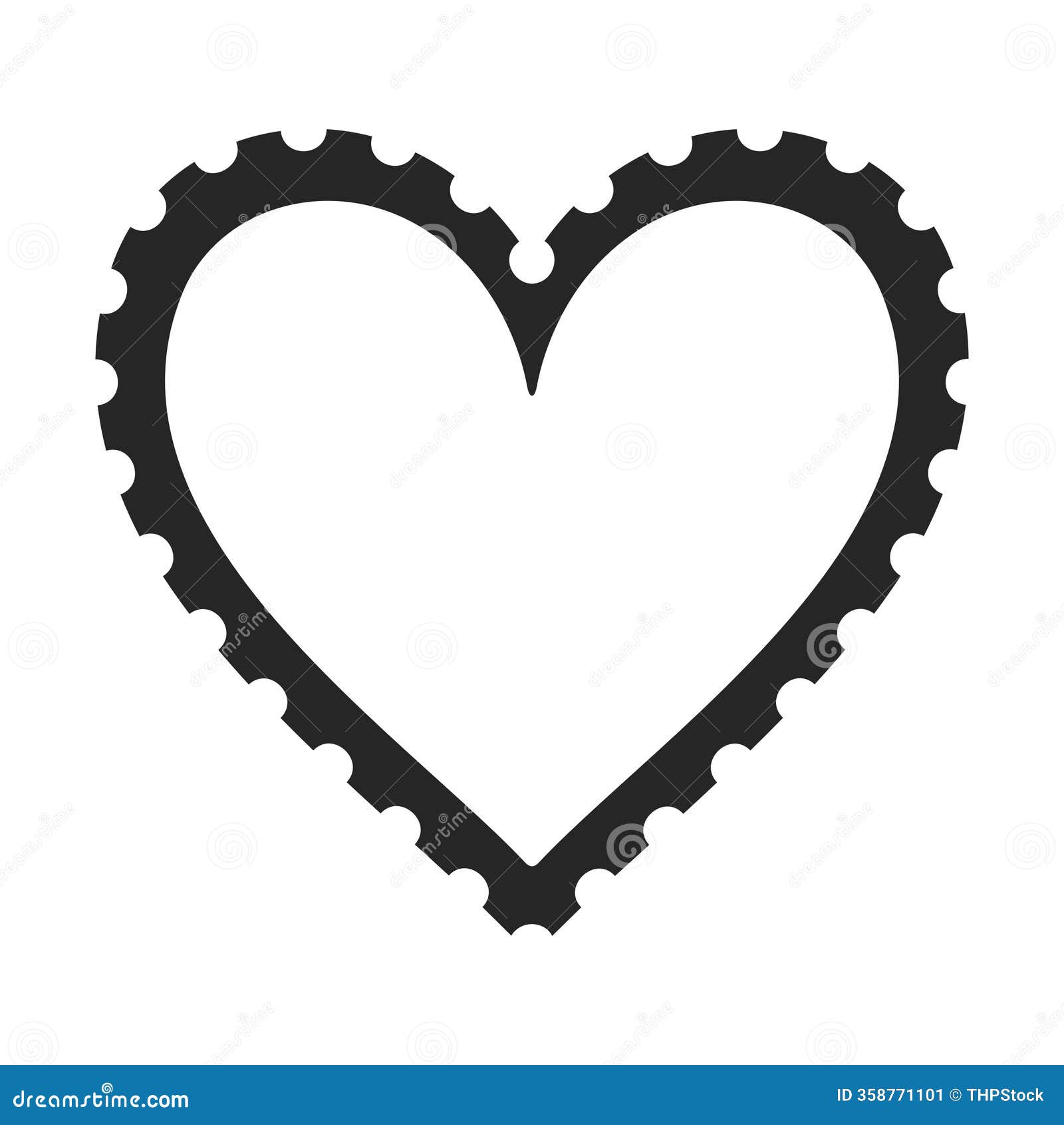 Heart Postage Stamp Vector stock vector. Illustration of sticker ...