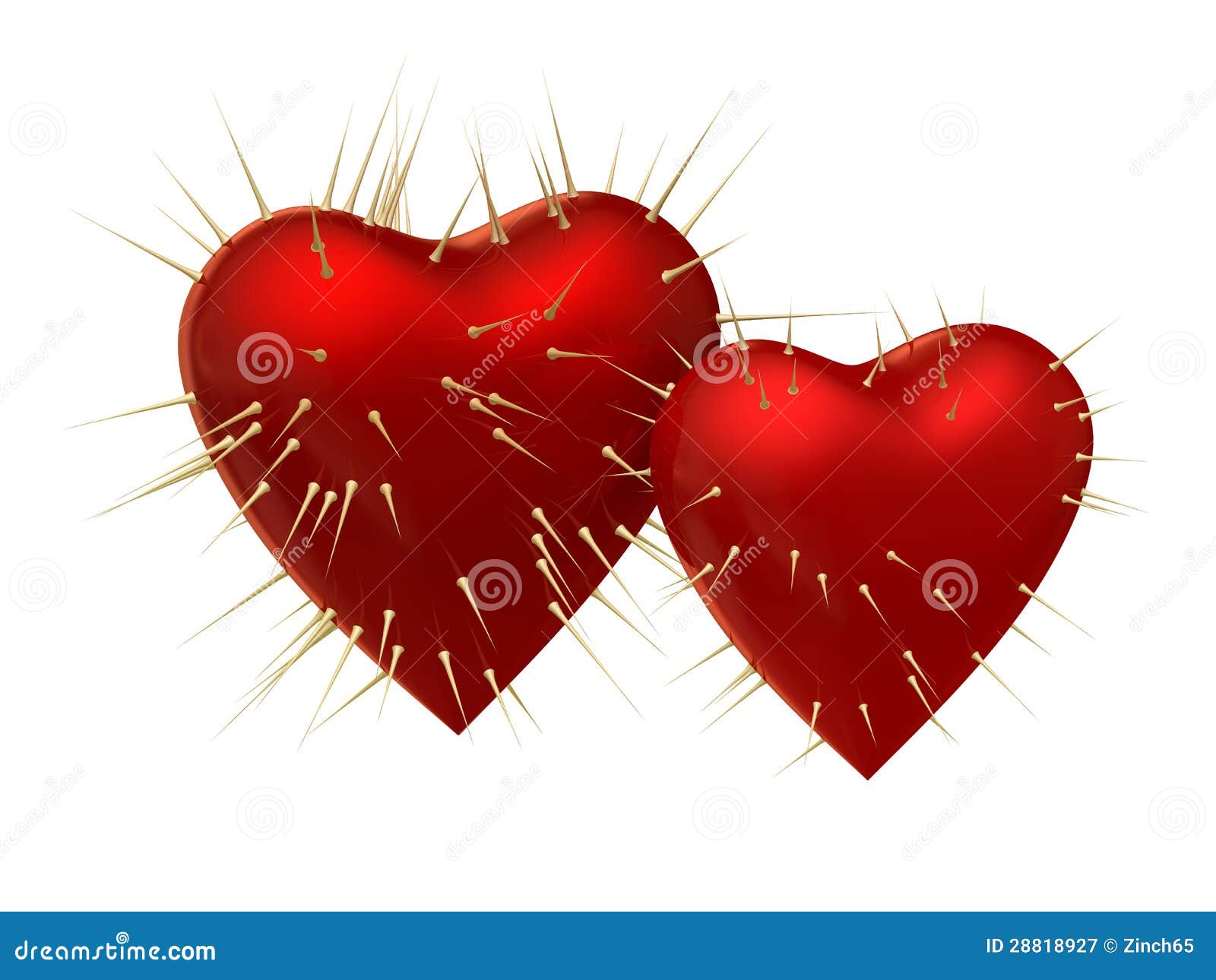 Heart with prickles stock illustration. Illustration of relationship ...