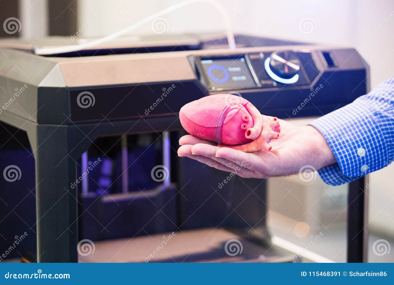 The Heart Printed on a 3d Printer Stock Image - Image of heart ...