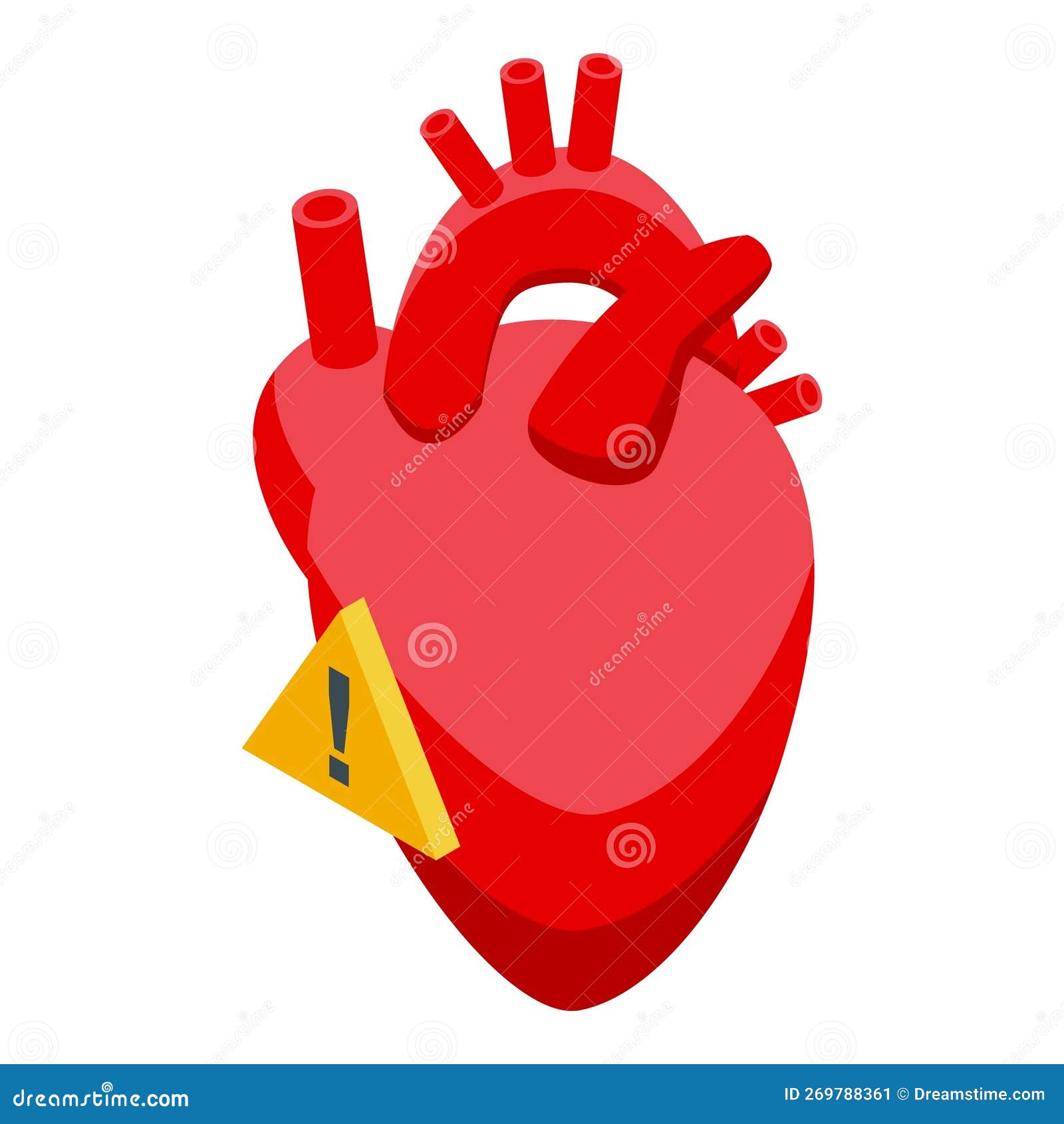 Heart Problem Hypertrophic Cardiomyopathy Cartoon Vector ...