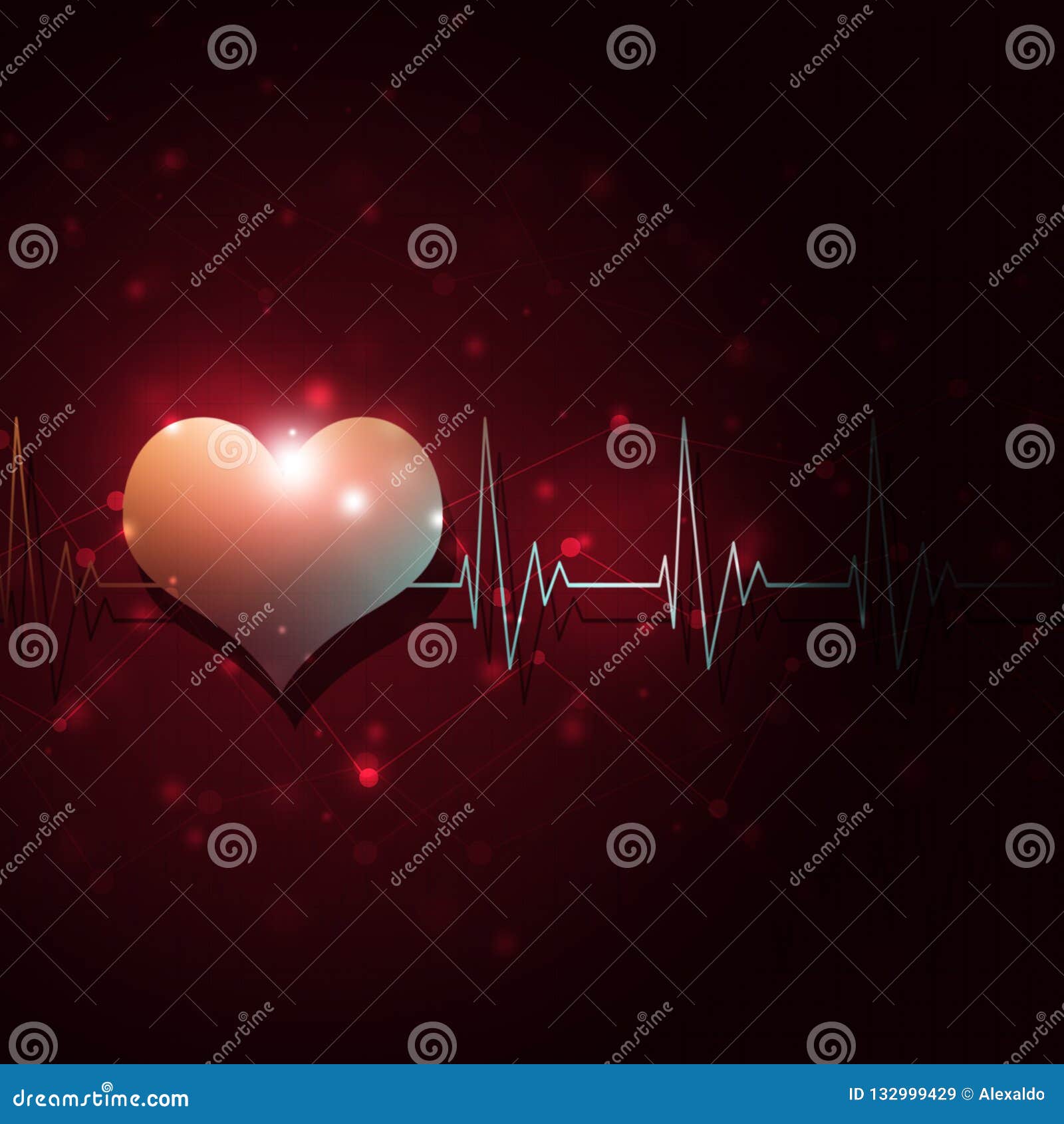 Heart Rate Medical Background Stock Illustration - Illustration of ...