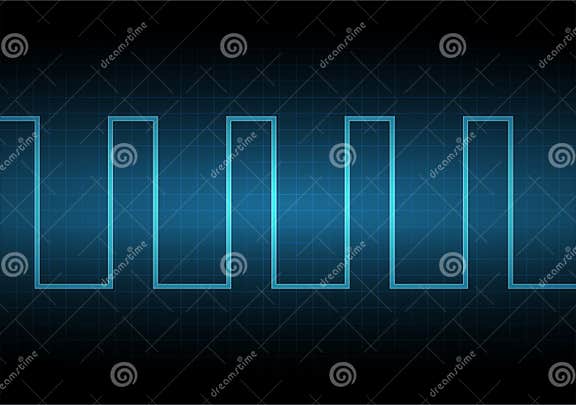 Pulsating Signal on the Oscilloscope Monitor. the Voltage Waveform ...