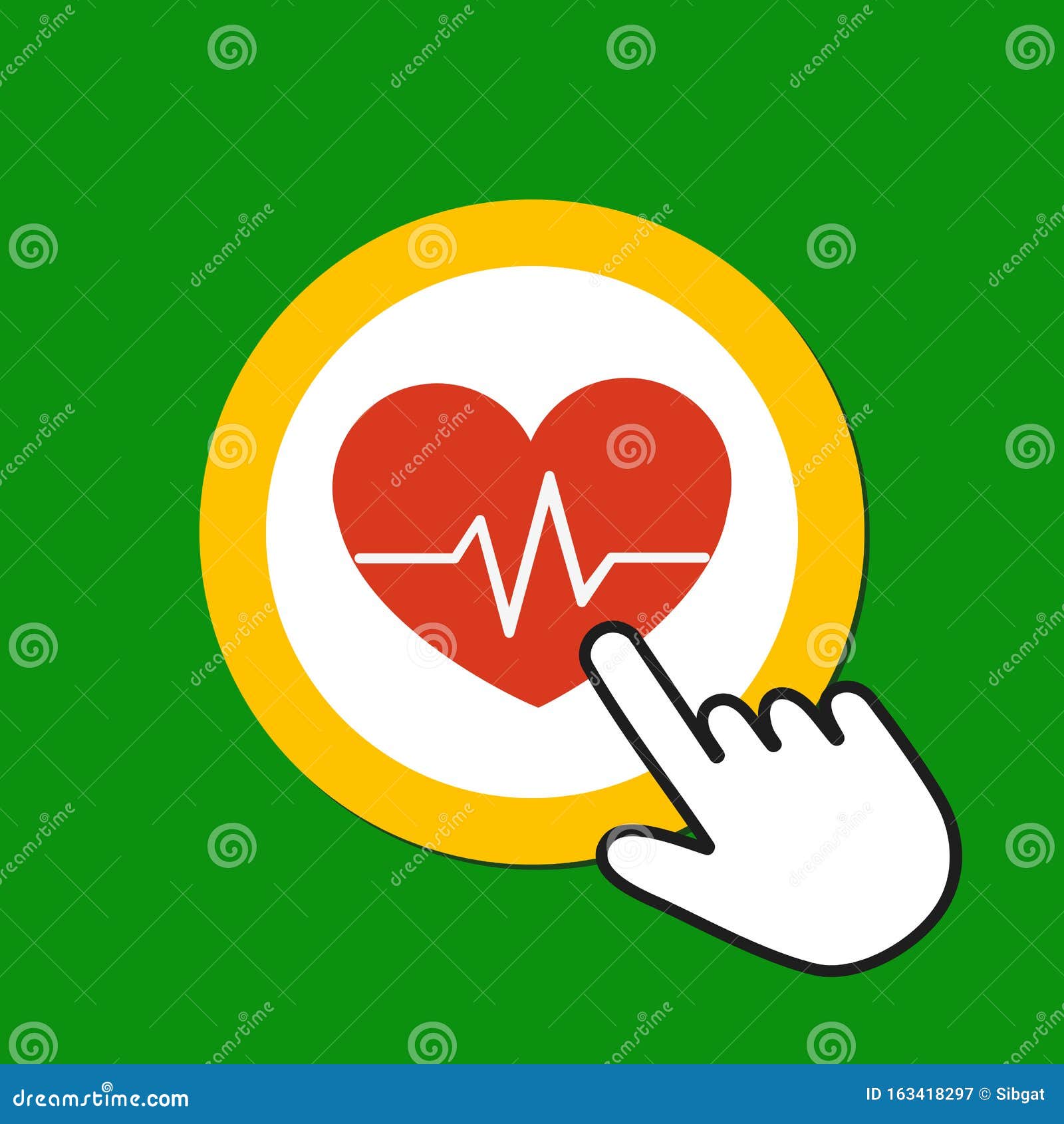 Heart with Pulse Icon. Heartbeat Concept Stock Vector - Illustration of ...