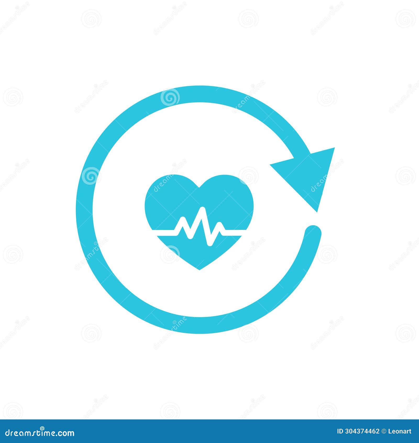 Heart Pulse. Lifespan, Life Cycle Icon Stock Vector - Illustration of ...