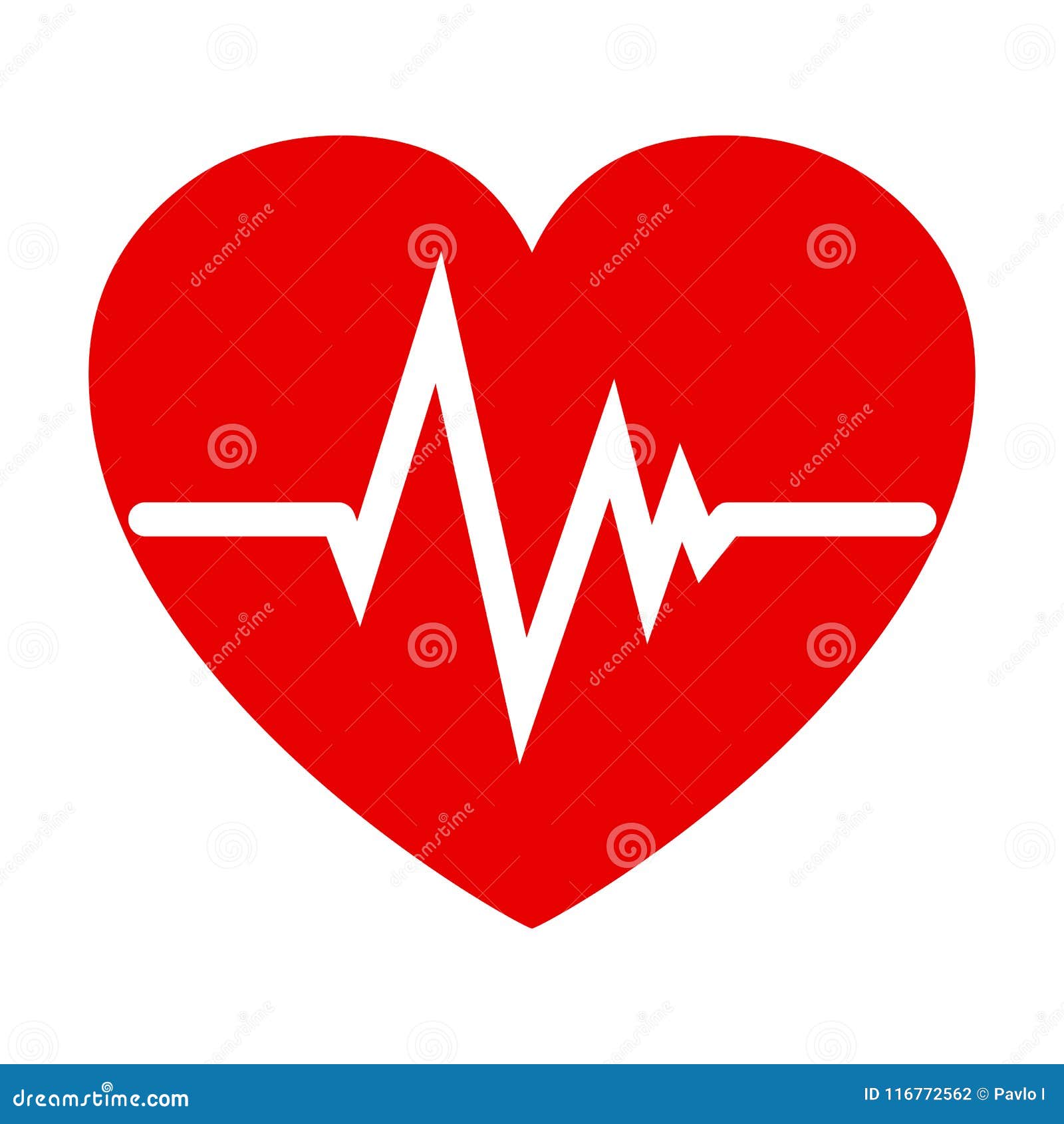 Heart and Pulse, One Line - Vector Stock Illustration - Illustration of ...