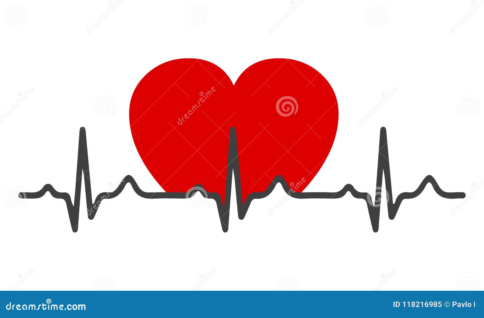 Heart pulse - stock vector stock vector. Illustration of care - 118216985