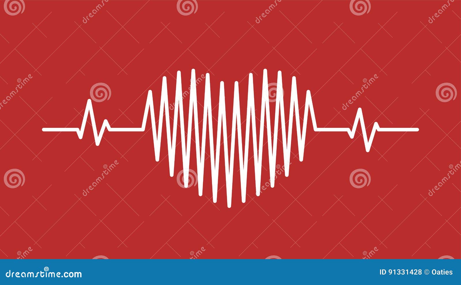 Heart Pulse Sound Wave Icon Stock Vector - Illustration of blood ...