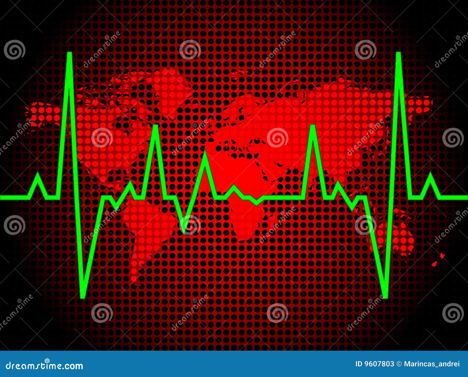 Heart With A Pulse. Vector Illustration. Examination Of The Patient ...