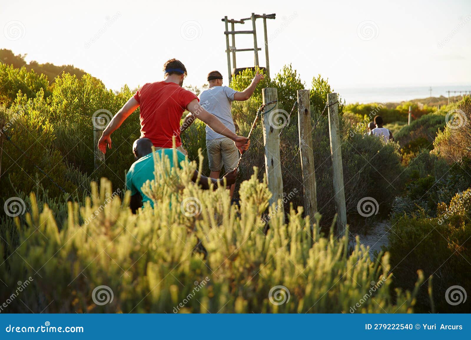 Heart-pumping, Pulse-racing Training. a Group of Men Going through an ...