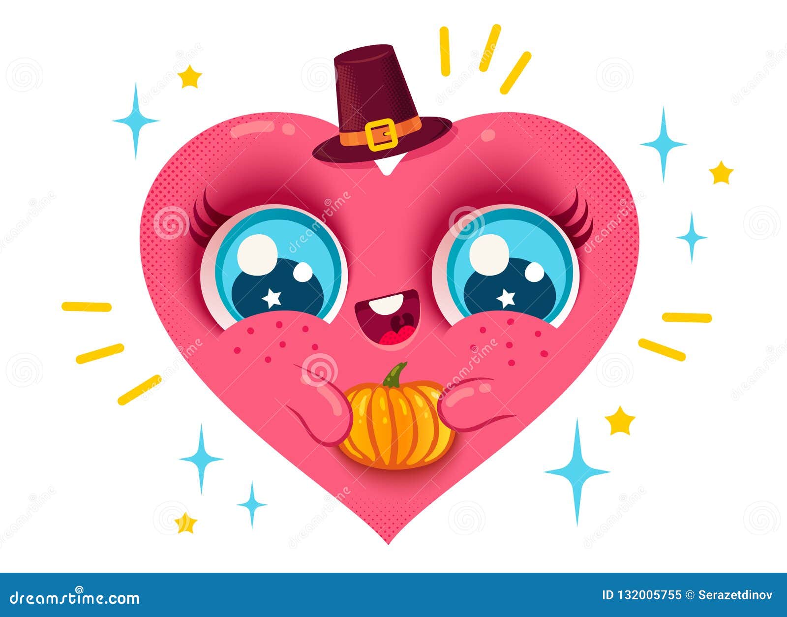 Heart with pumpkin stock vector. Illustration of banner - 132005755