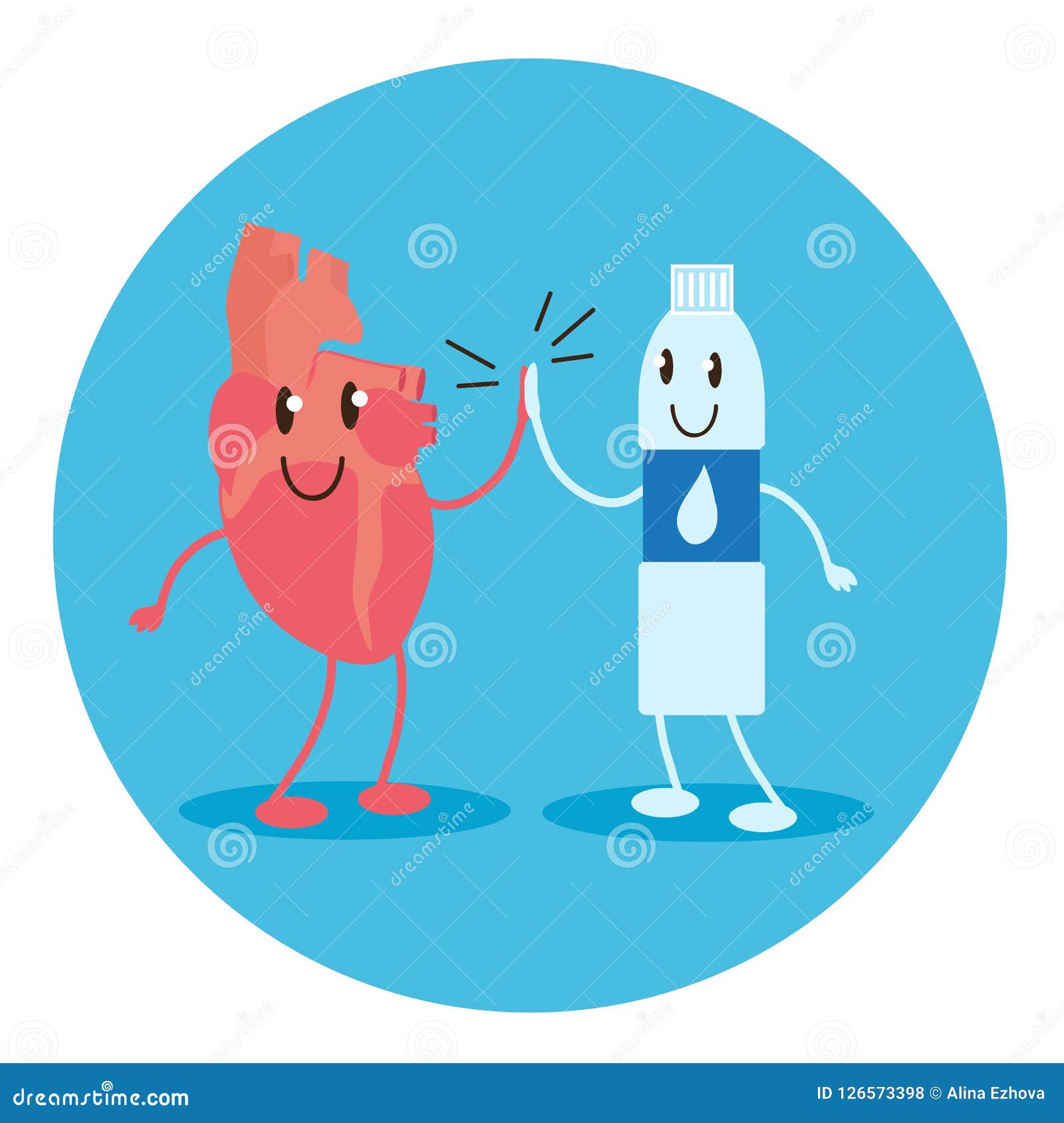 Heart and pure water. stock vector. Illustration of cardiology - 126573398