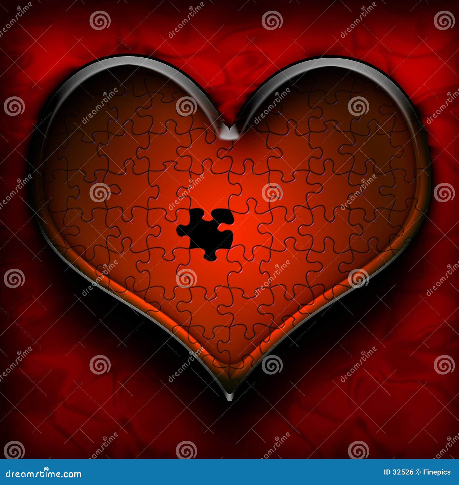 Heart Puzzle stock illustration. Illustration of romace - 32526