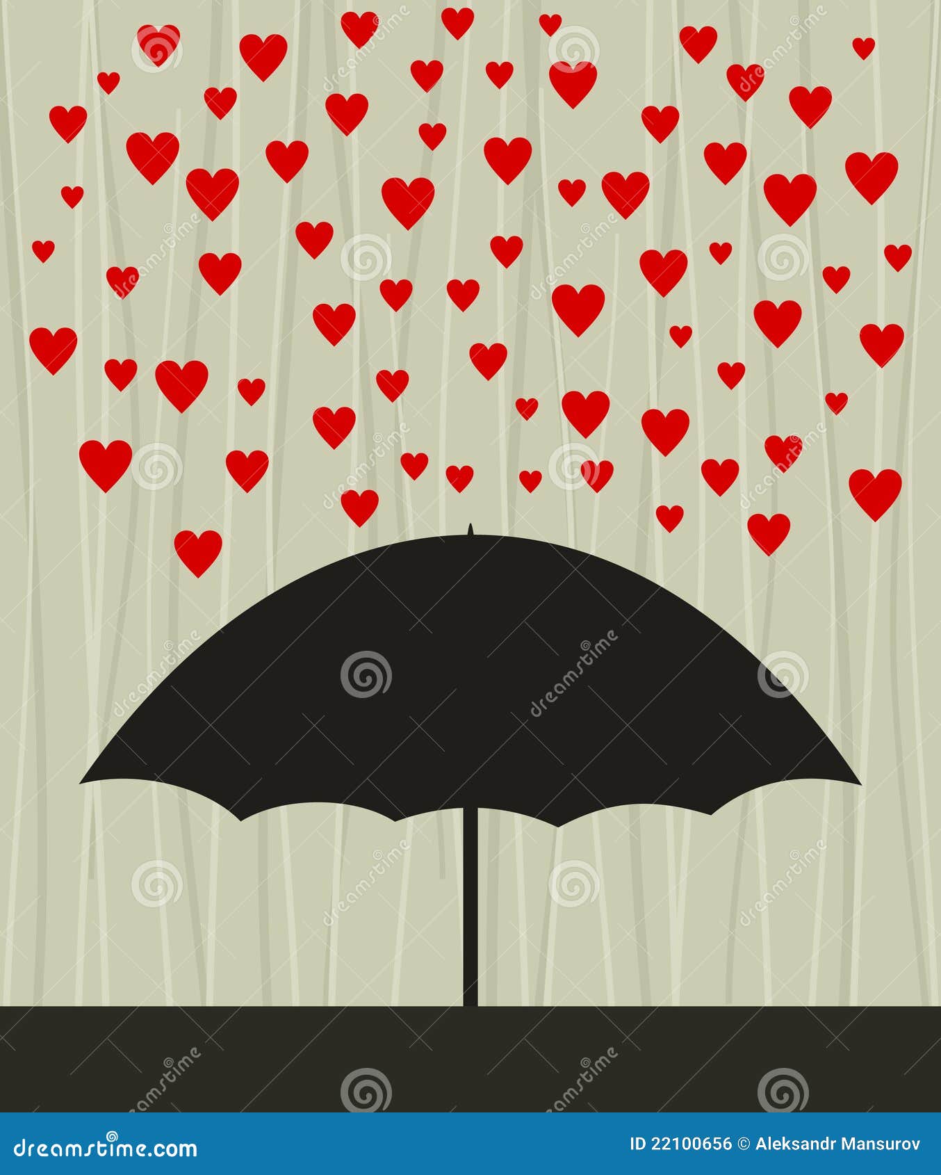 Heart rain stock vector. Illustration of broken, symbol - 22100656