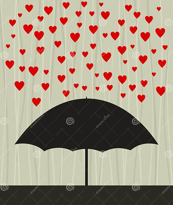 Heart rain stock vector. Illustration of broken, symbol - 22100656