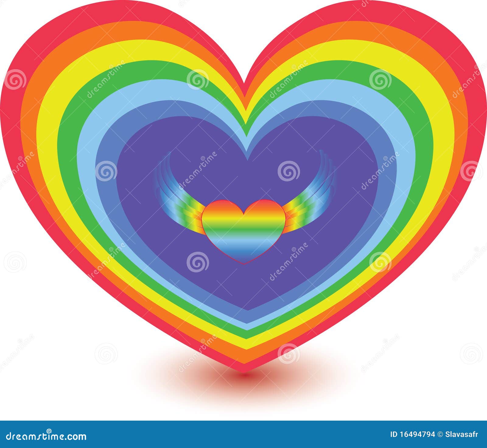 Heart rainbow stock illustration. Illustration of rainbow - 16494794