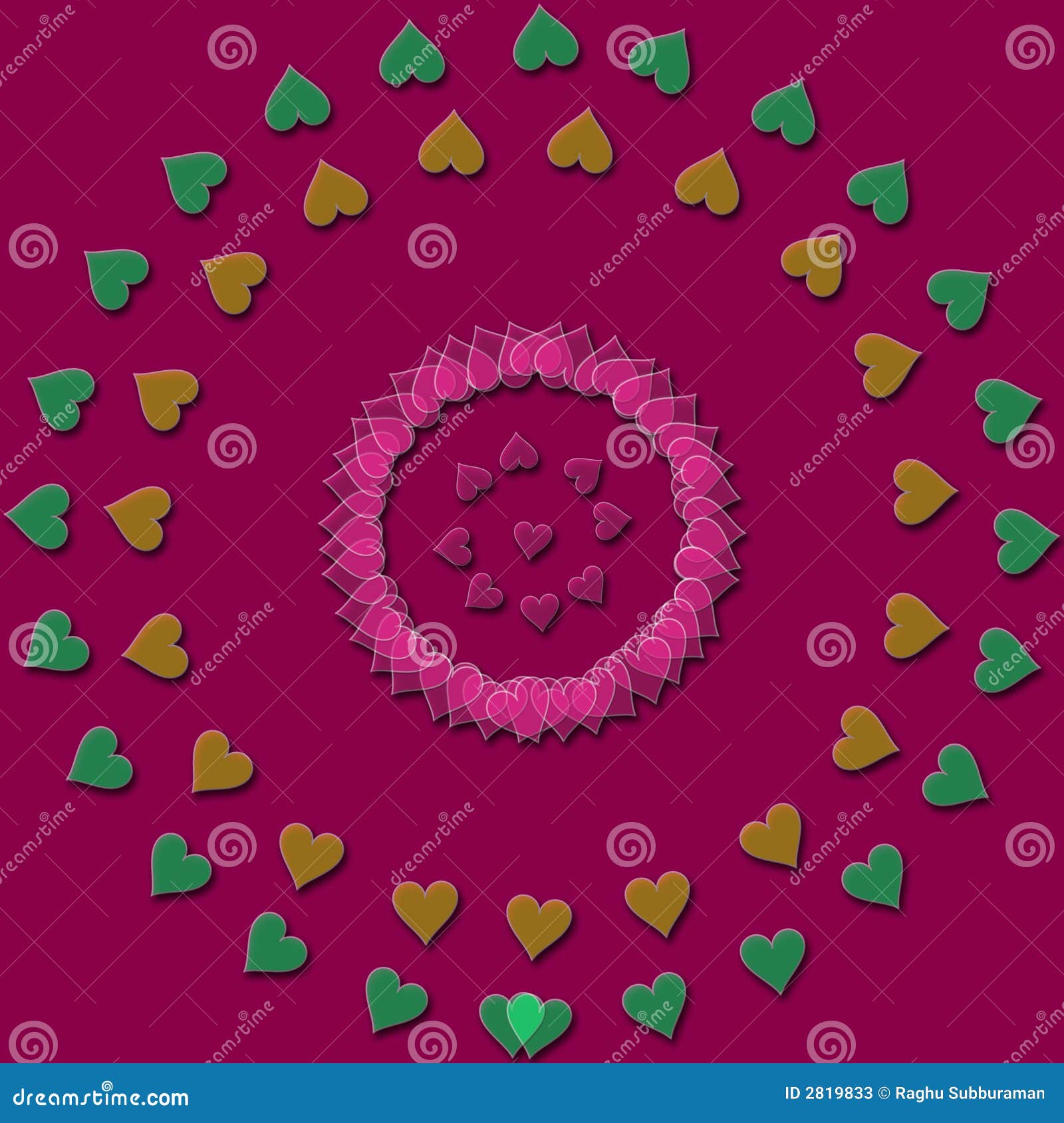 Heart rangoli stock illustration. Illustration of romance - 2819833