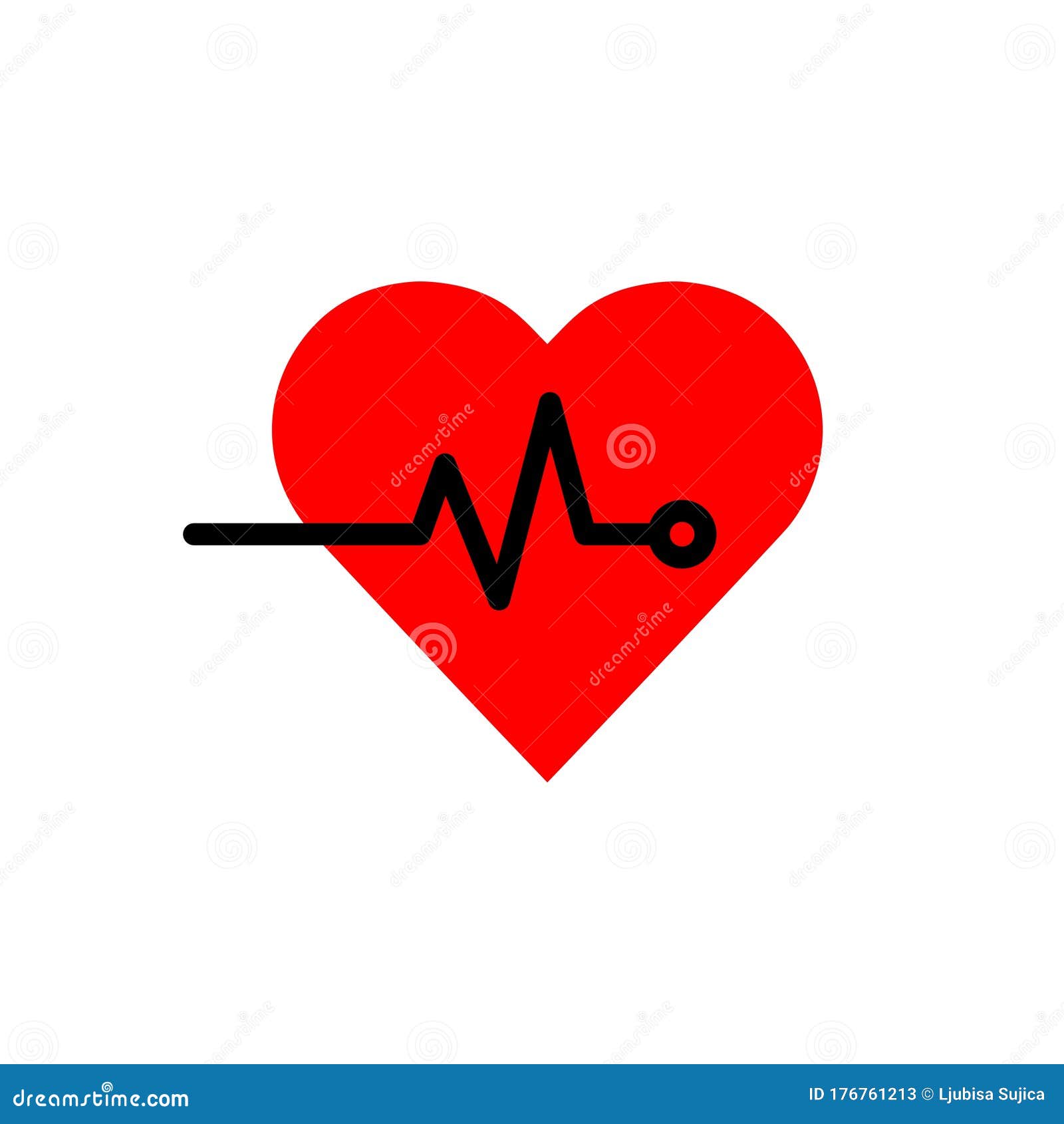Heart Rate Design Element Over White Background Stock Vector ...