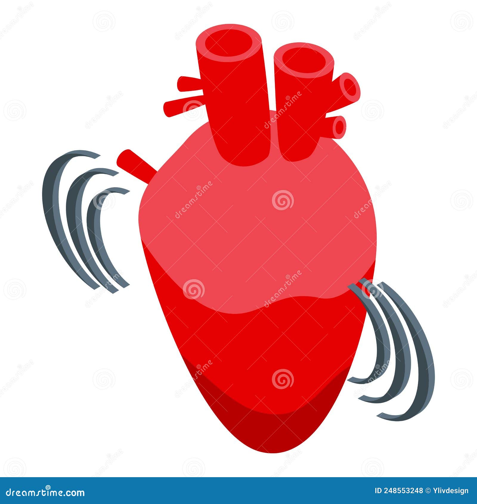 Heart Rate Fear Icon Isometric Vector. Panic Attack Stock Vector ...