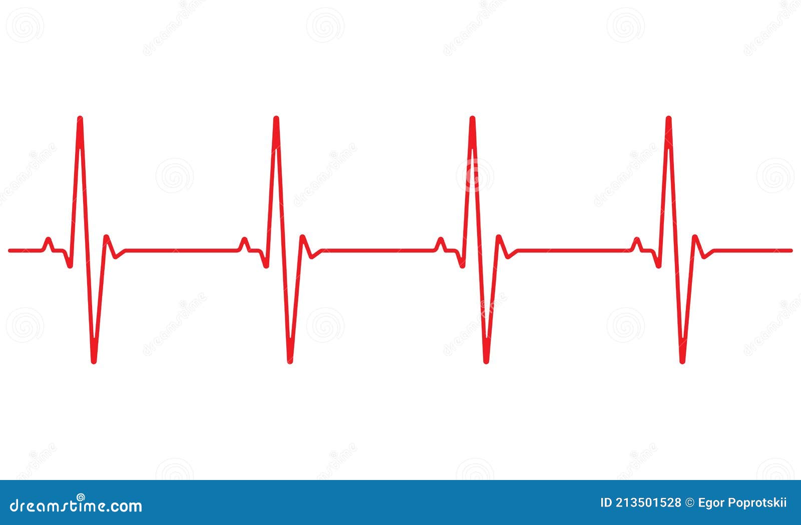 Heart Rate is Red on a White Background. Stock Vector - Illustration of ...